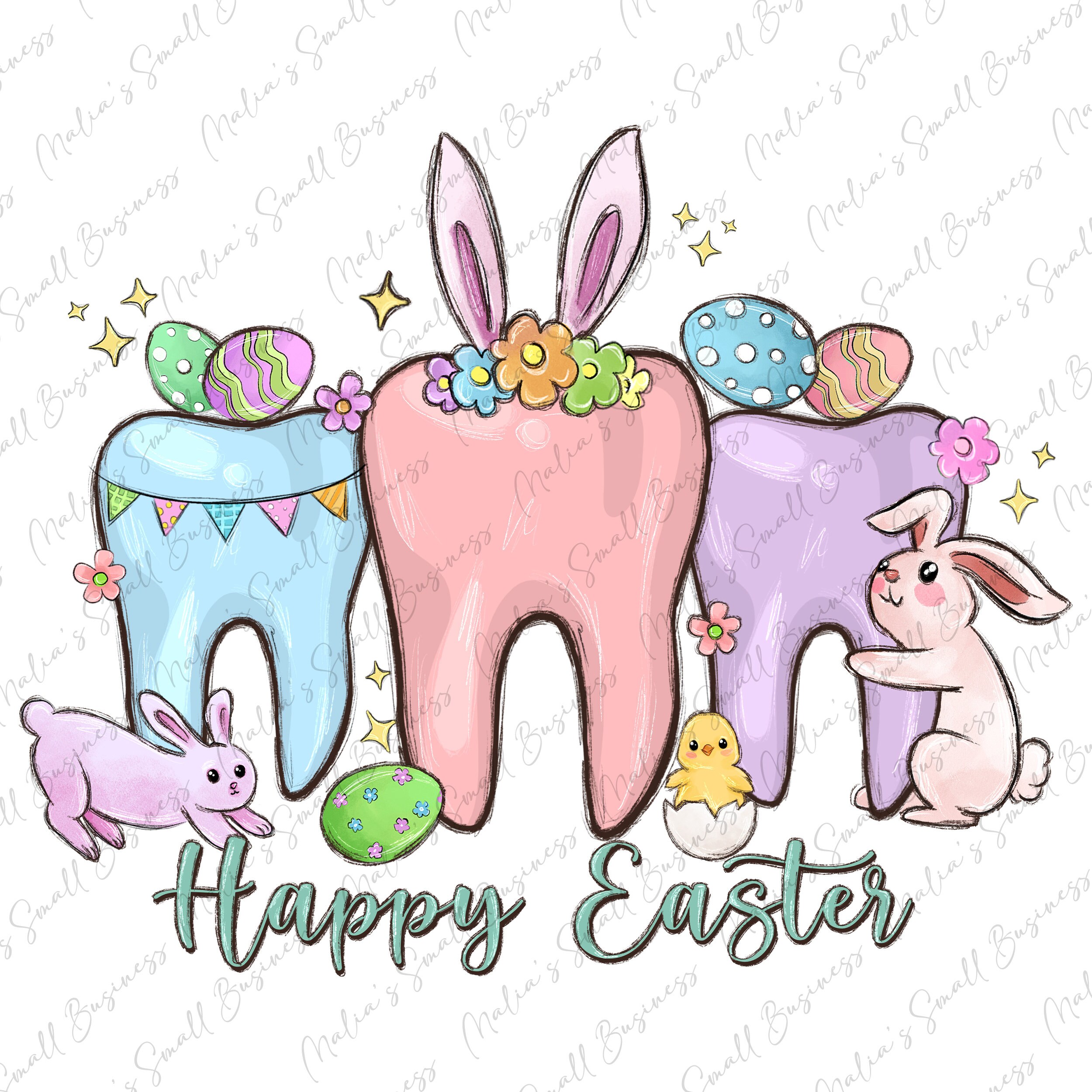 Happy Easter teeth png sublimation design download, Easter D | Inspire ...