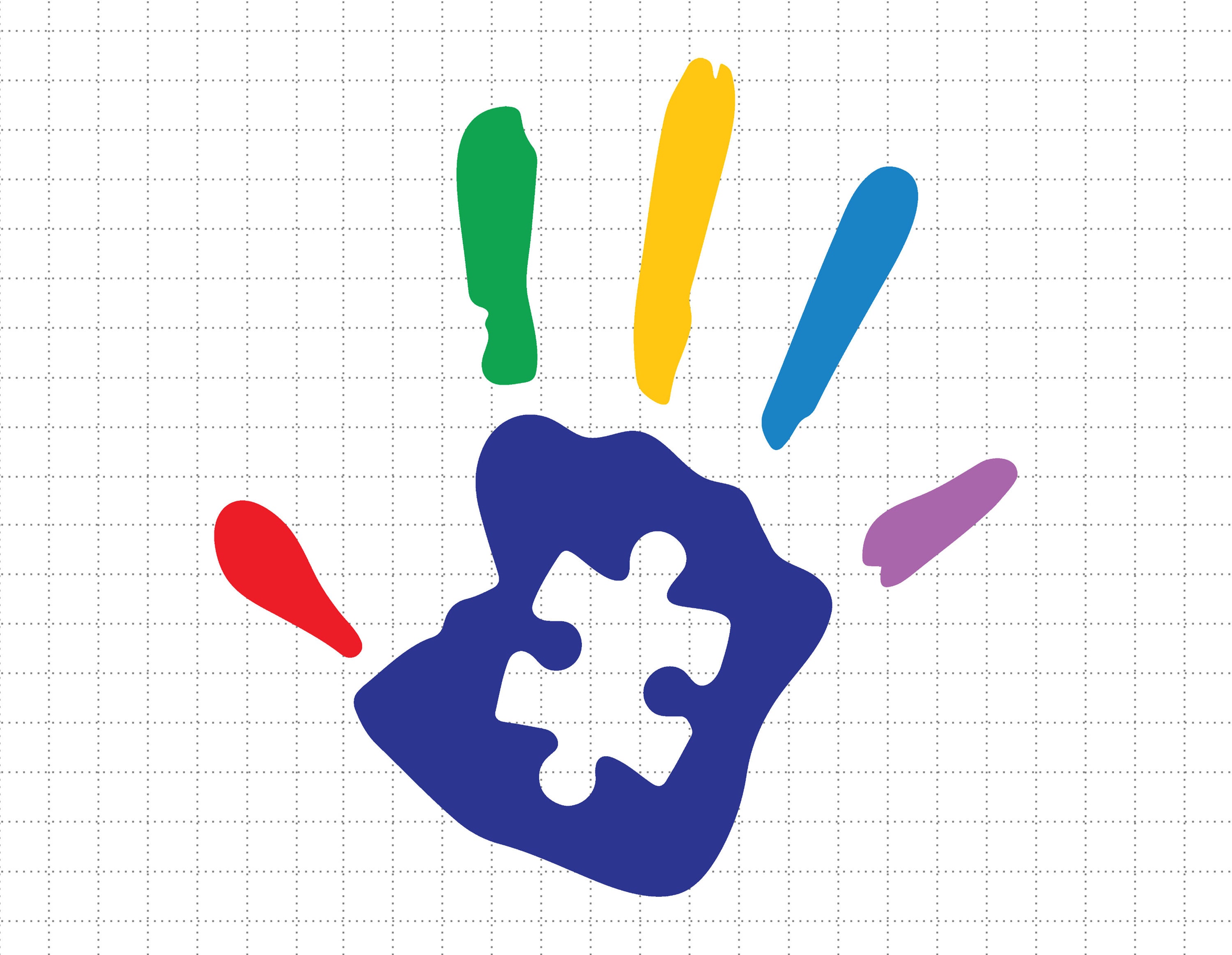 Autism Hand Print Svg, Puzzle Piece Svg - Inspire Uplift