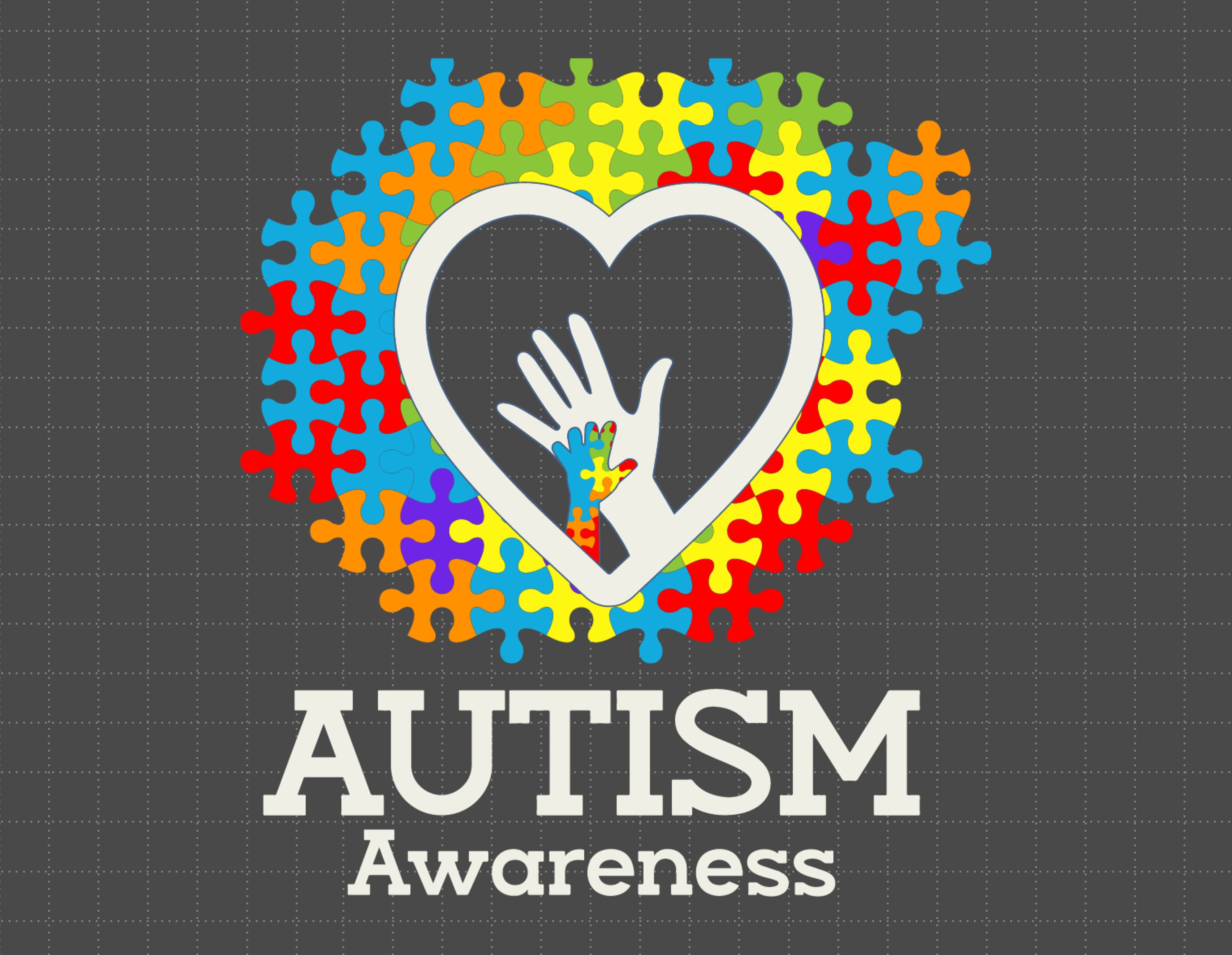 Autism Hands Heart Puzzle Svg, Puzzle Piece Svg | Inspire Uplift