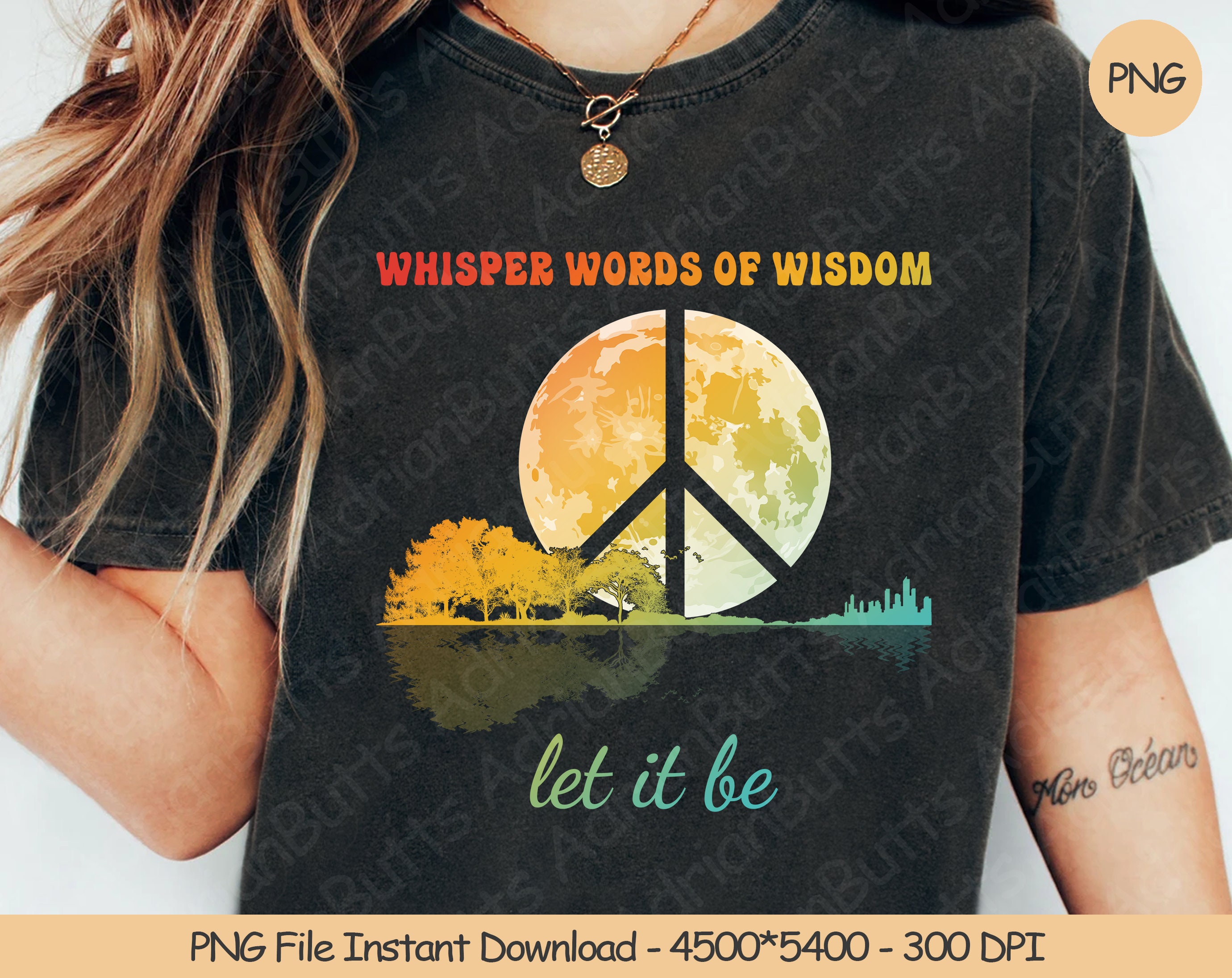 Whisper Words Of Wisdom Let It Be PNG Digital Design Downloa | Inspire ...