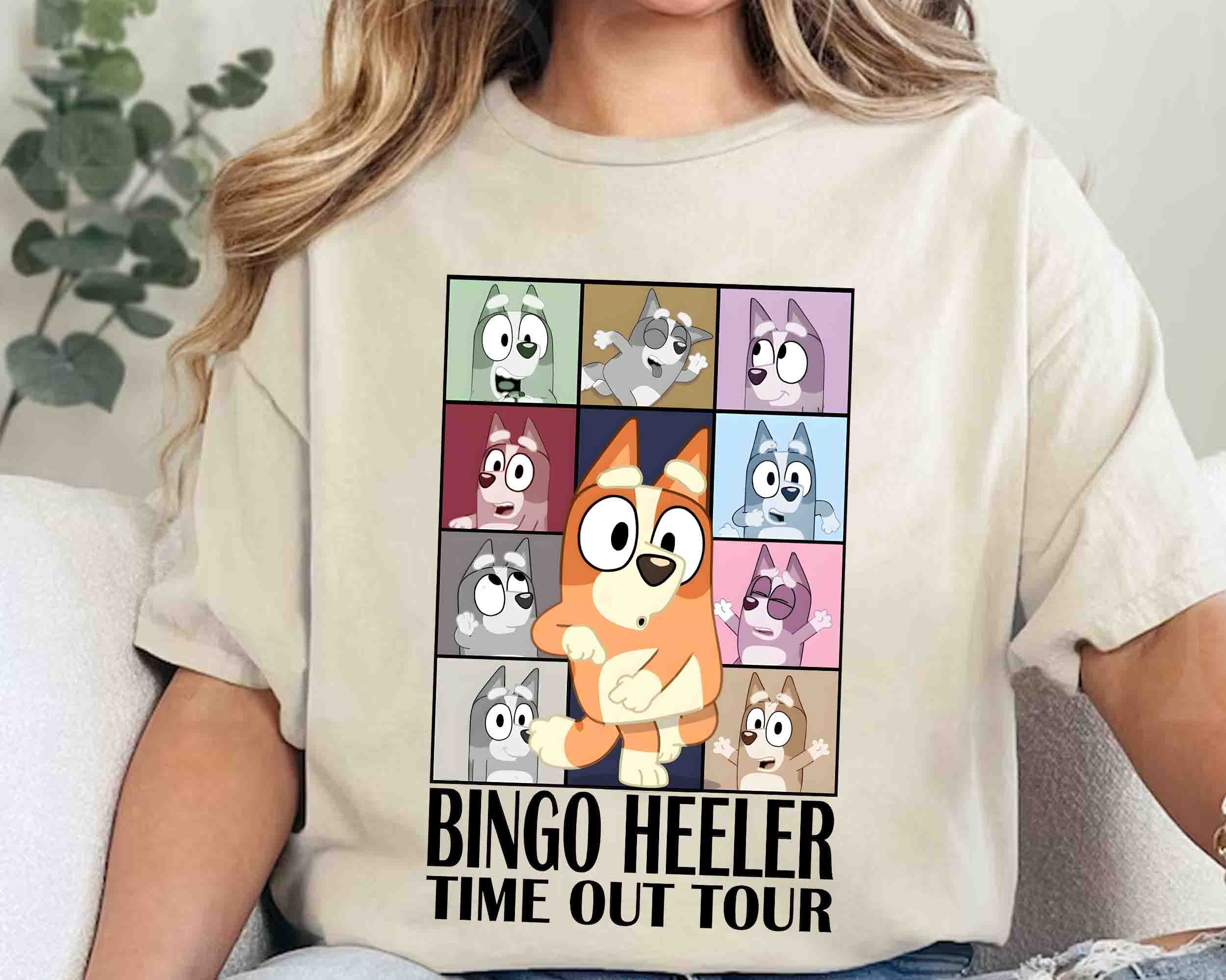 Bingo Heeler Time Out Tour, Bluey The Eras Tour Shirt, Bluey | Inspire ...