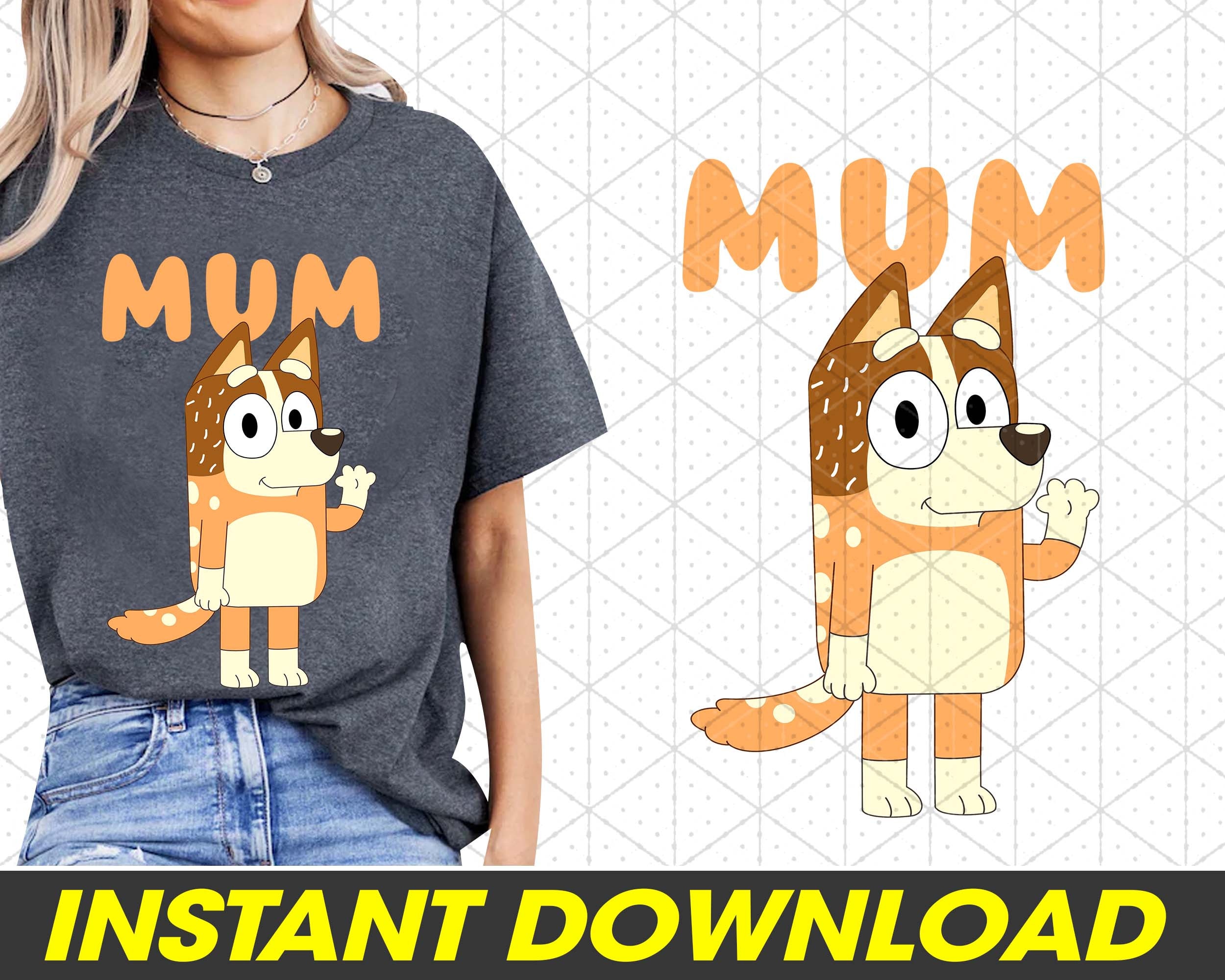 Bluey Mum PNG, Mothers Day Bluey And Bingo Png, Bluey Family | Inspire ...