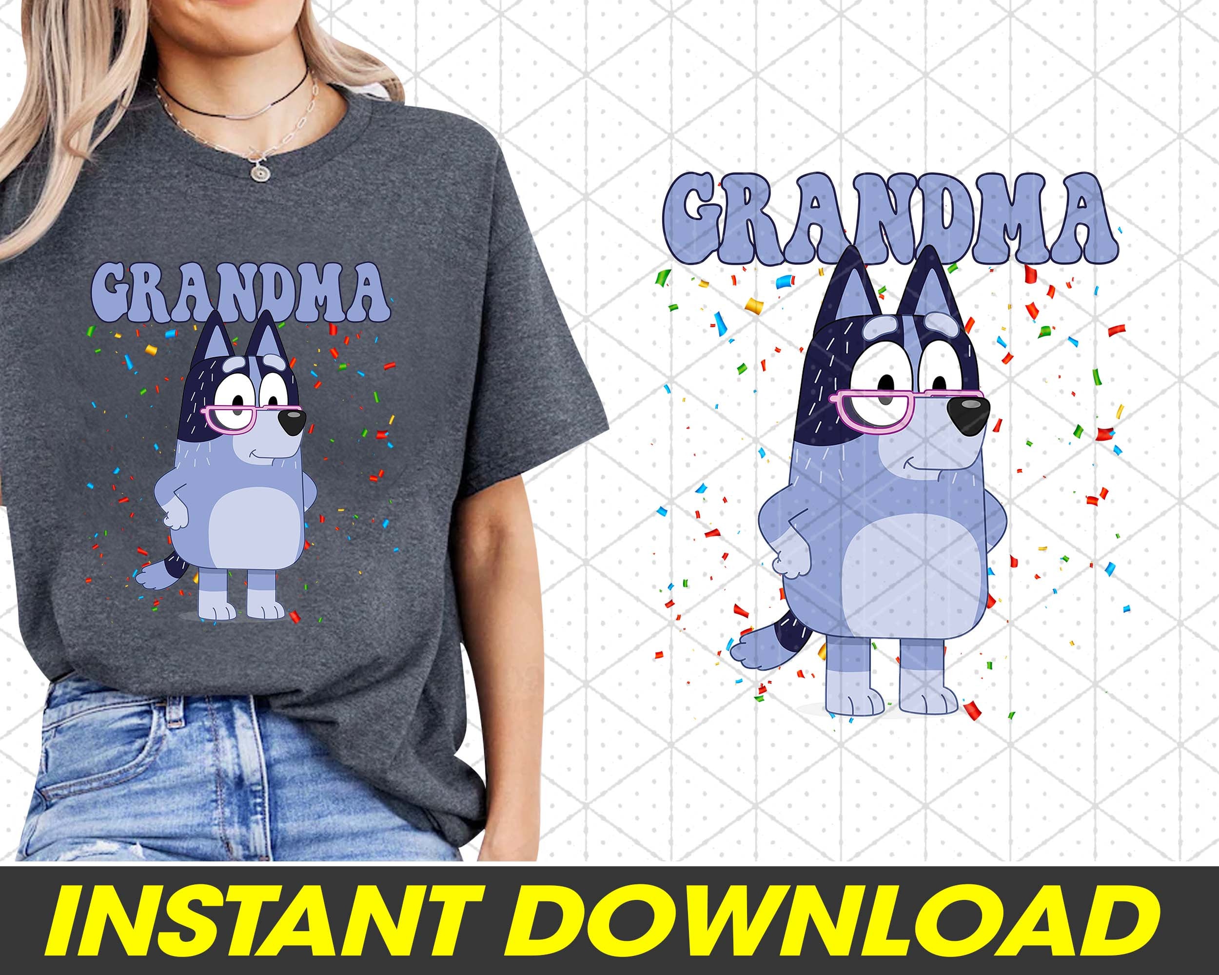 Grandma Bluey PNG, Bluey And Bingo, Bluey Family PNG, Bluey | Inspire ...