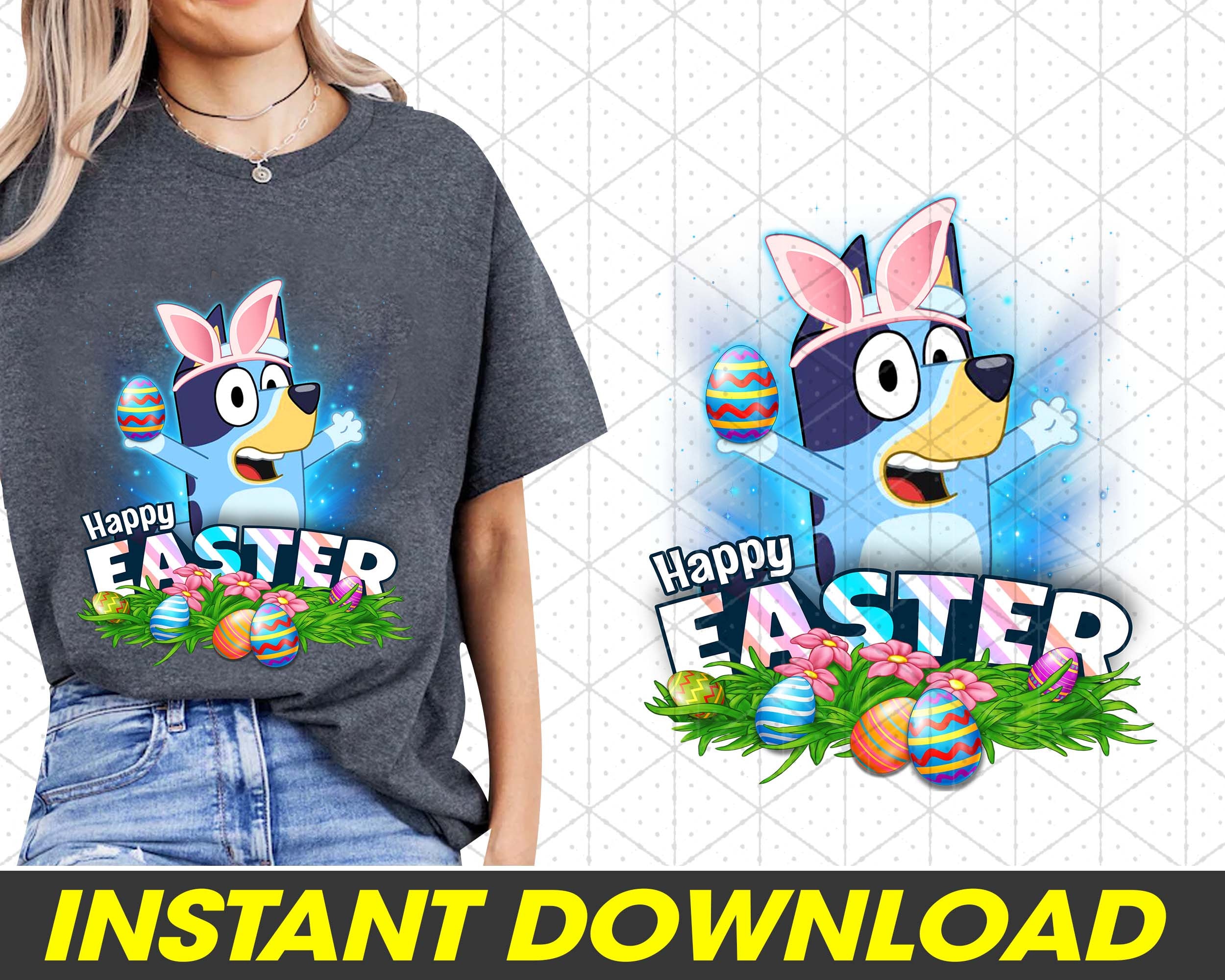 Happy Easter Day PNG, Bluey And Bingo Png, Bluey Family PNG, | Inspire ...