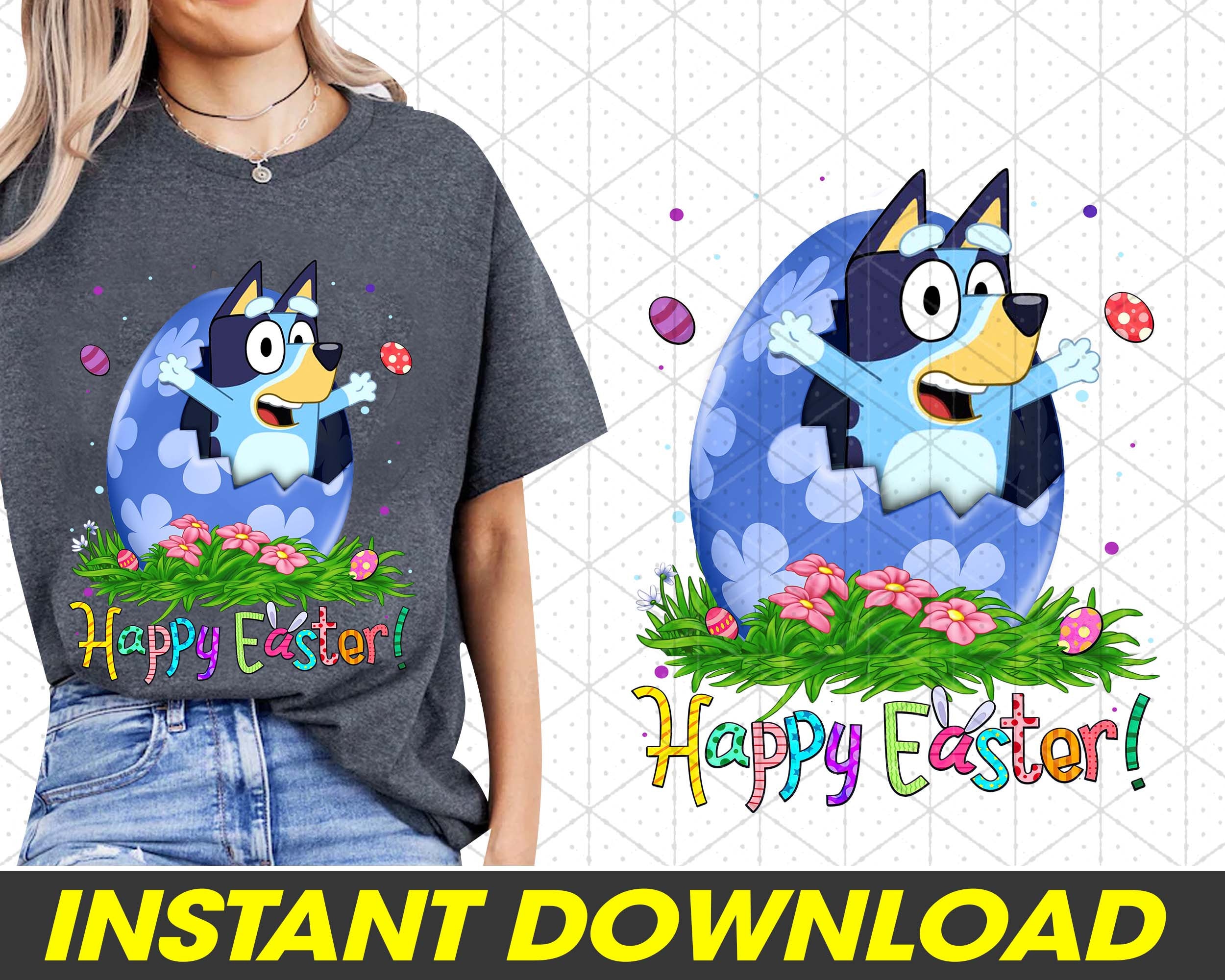 Happy Easter Day PNG, Bluey And Bingo Png, Bluey Family PNG, - Inspire ...