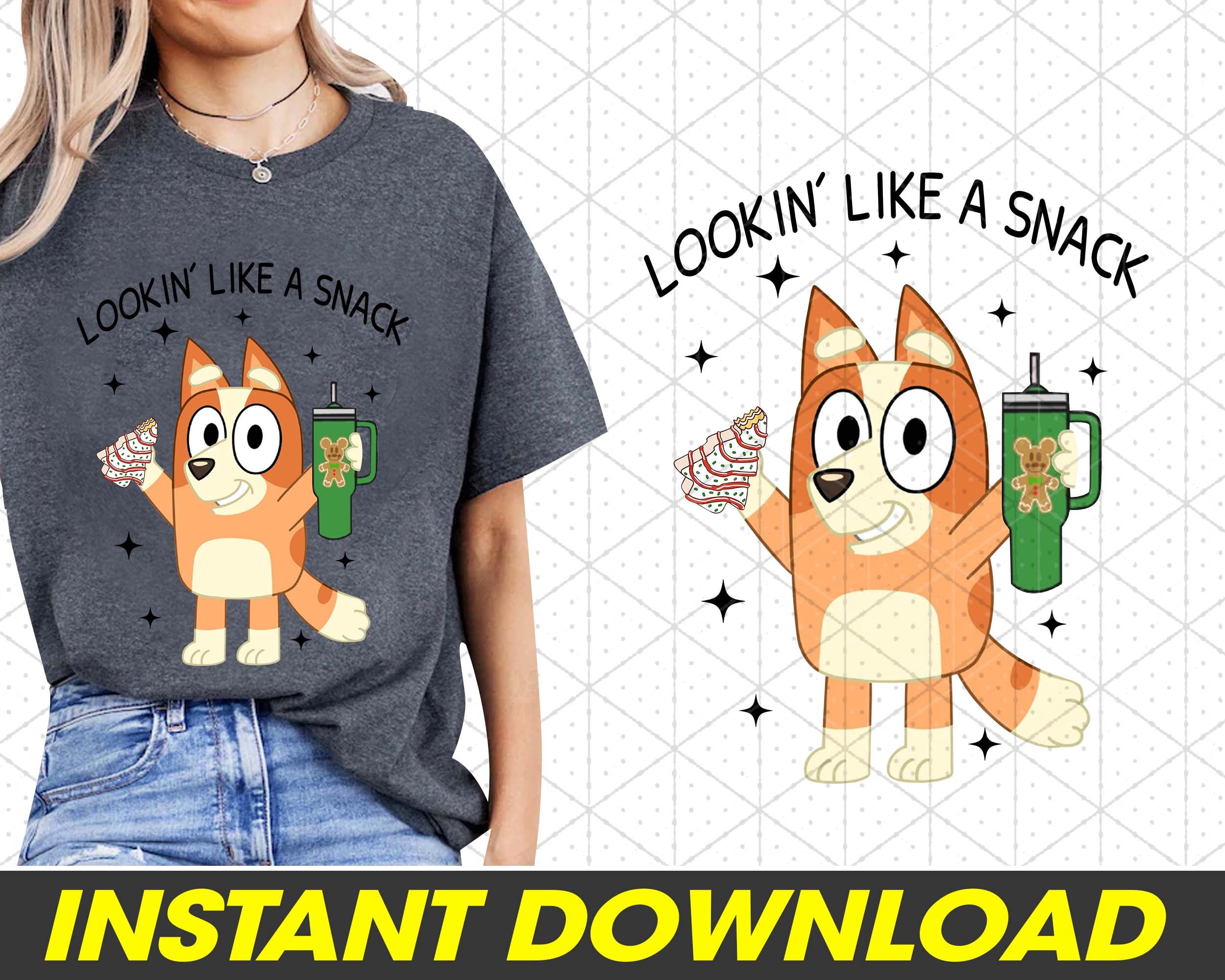 Lookin Like A Snack Png, Cute Bluey PNG, Bluey And Bingo, Bl - Inspire ...