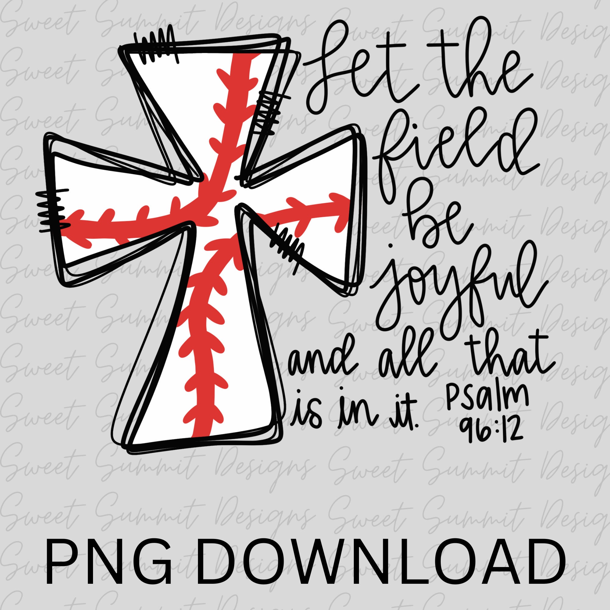 Baseball png, Psalm 96 12 png, Christian baseball png, Let t | Inspire ...