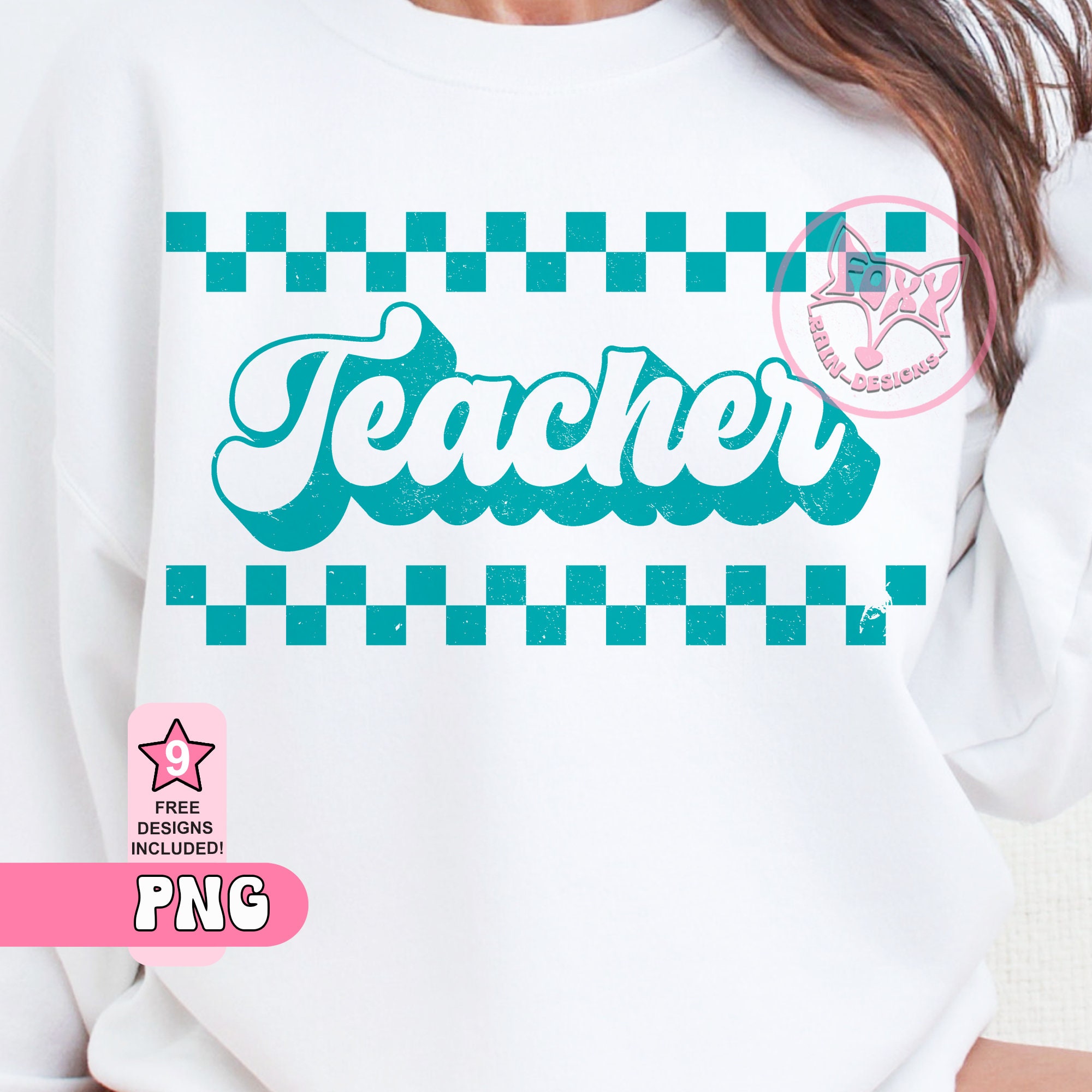 Teacher Checkered PNG, Teacher Sublimation Designs for Shirt - Inspire ...