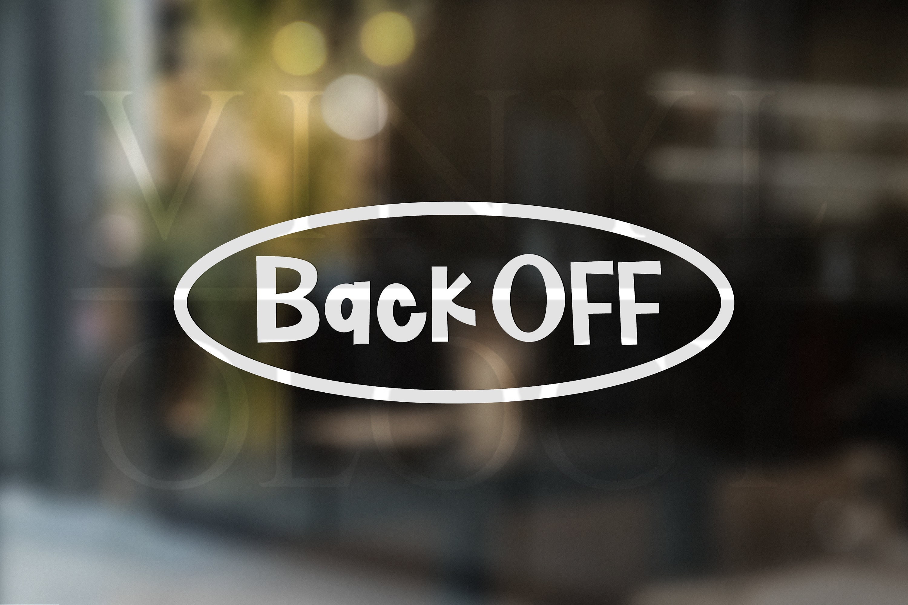 Back Off Car Decal Back Off Vinyl Decal Funny Car Decals | Inspire Uplift