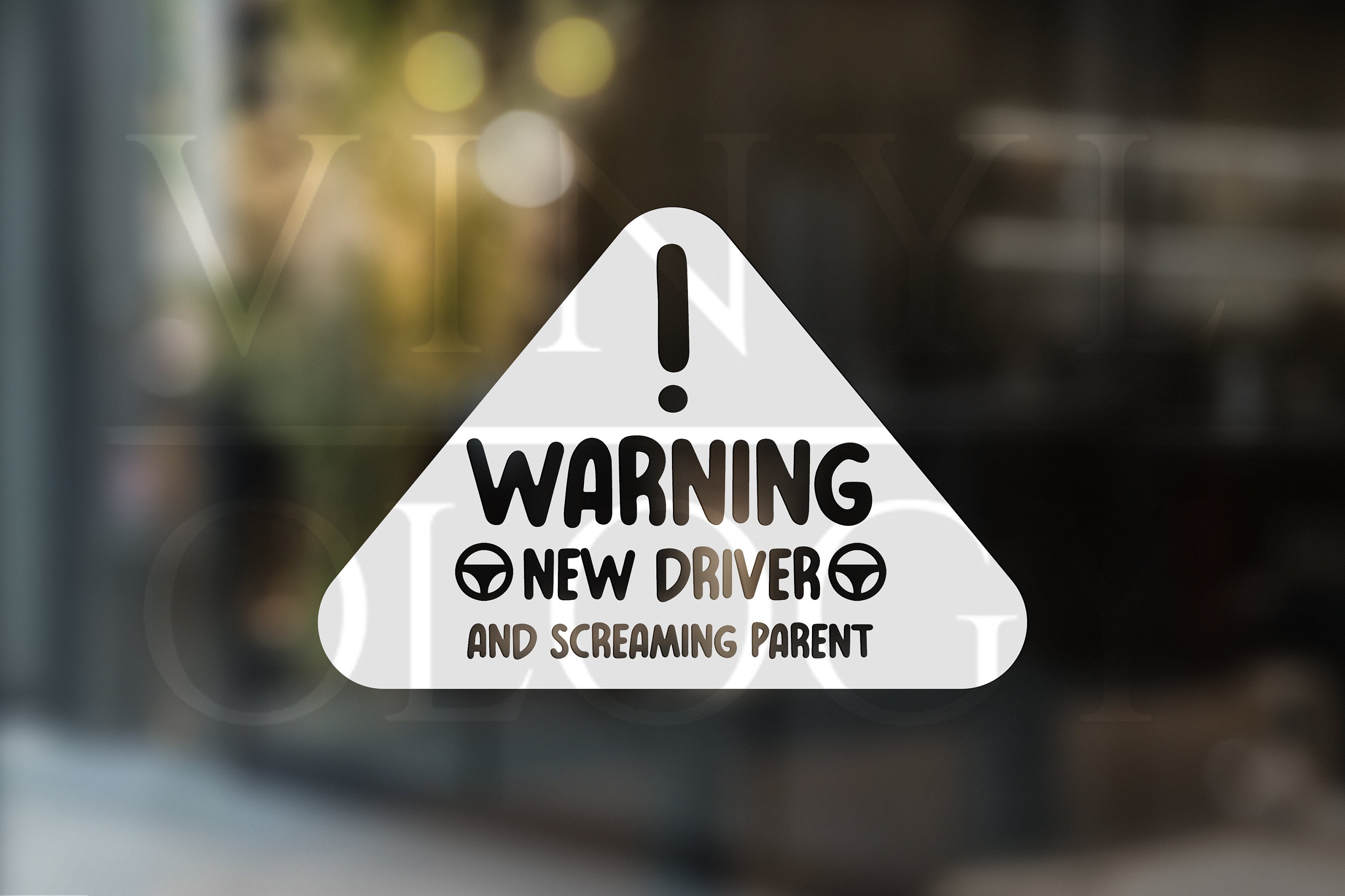 Car Warning Sticker Funny New Driver Car Decal Student Dri | Inspire Uplift