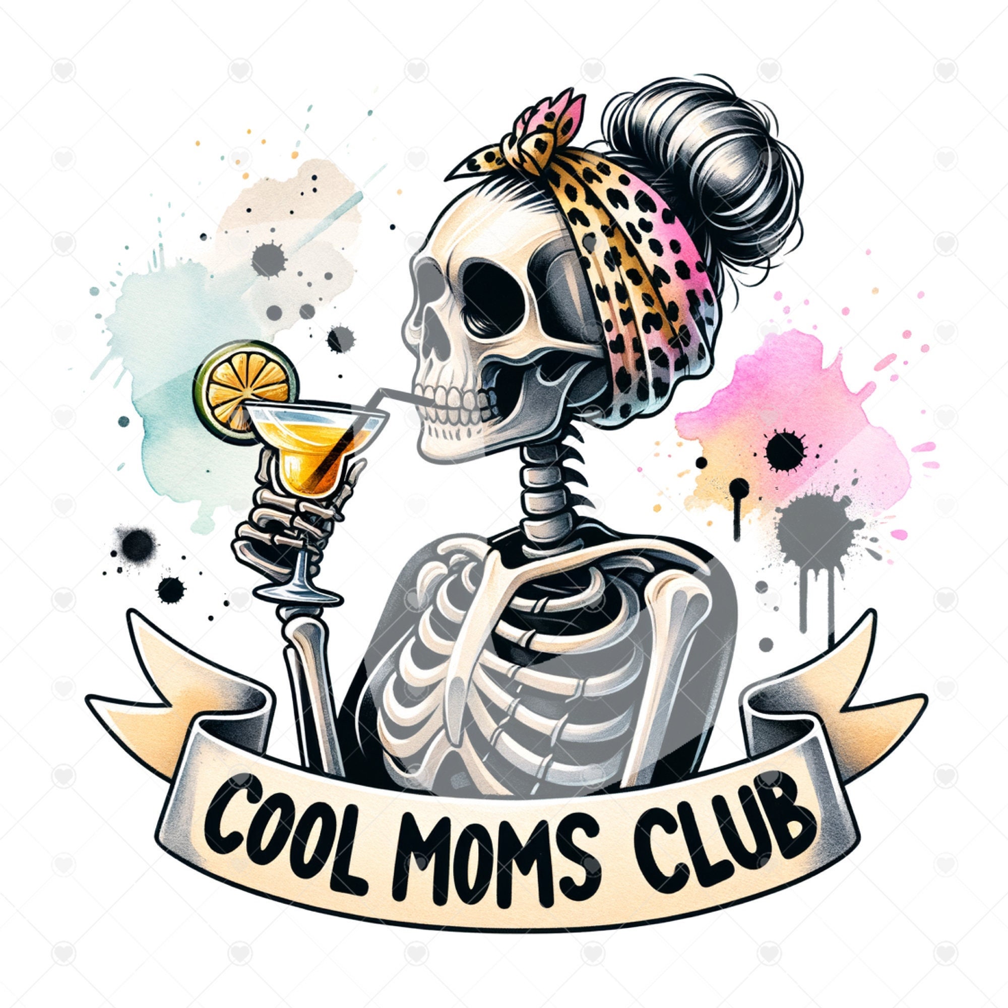 Cool Moms Club PNG Mom Life PNG Skeleton Mom Clipart Mama - Inspire Uplift