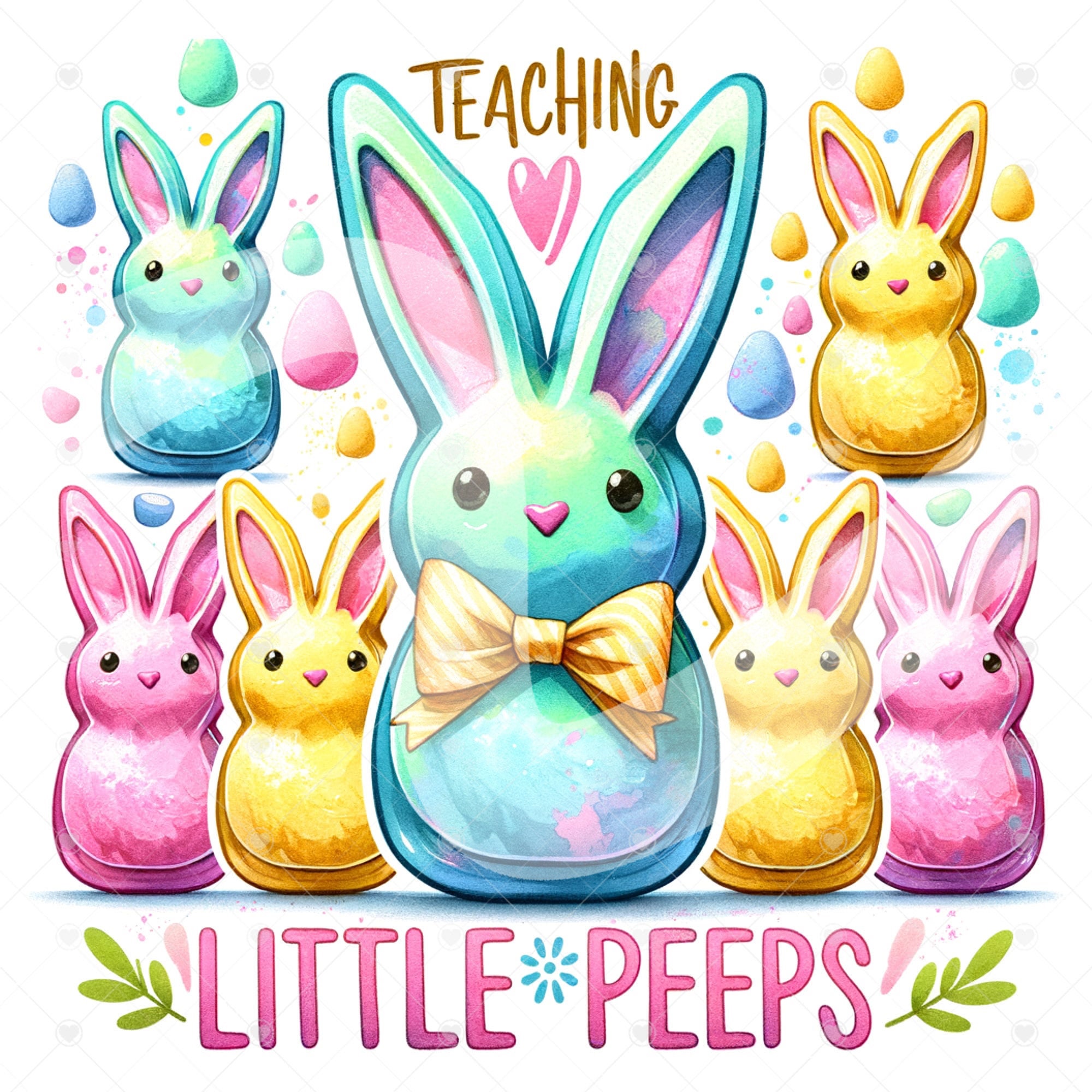 Cute Easter Teacher Clipart Teaching My Favorite Peeps PNG, | Inspire ...