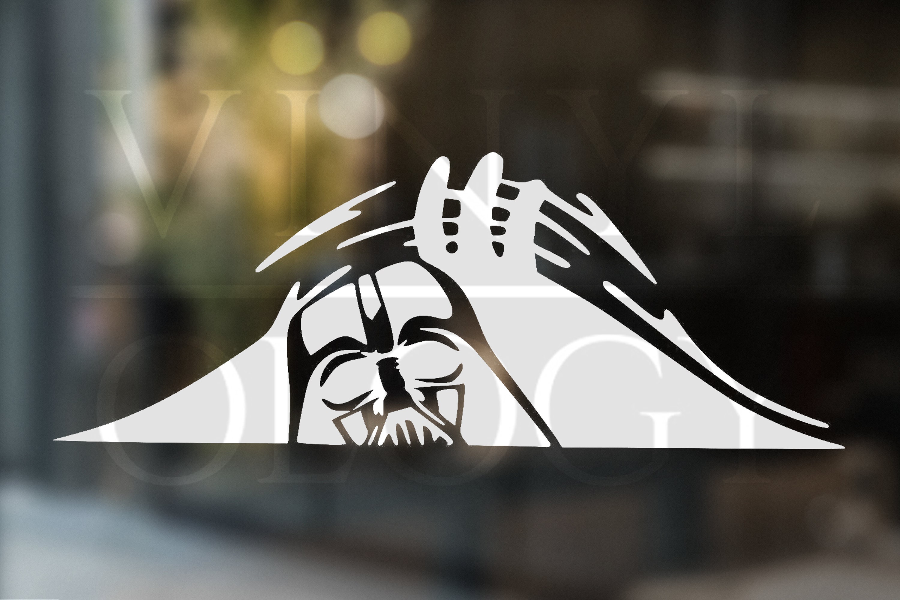 Darth Vader Peeking Through Window Sticker Star Wars Inspir | Inspire ...