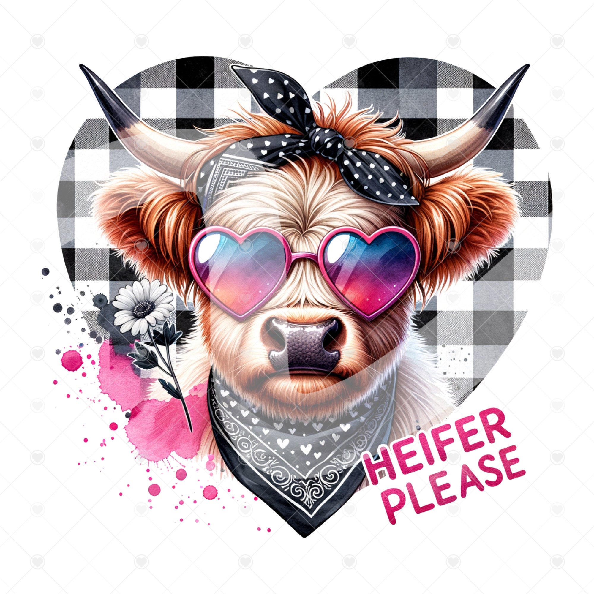 Heifer Please PNG Highland Cow Clipart Heifer Cow Png Wes | Inspire Uplift