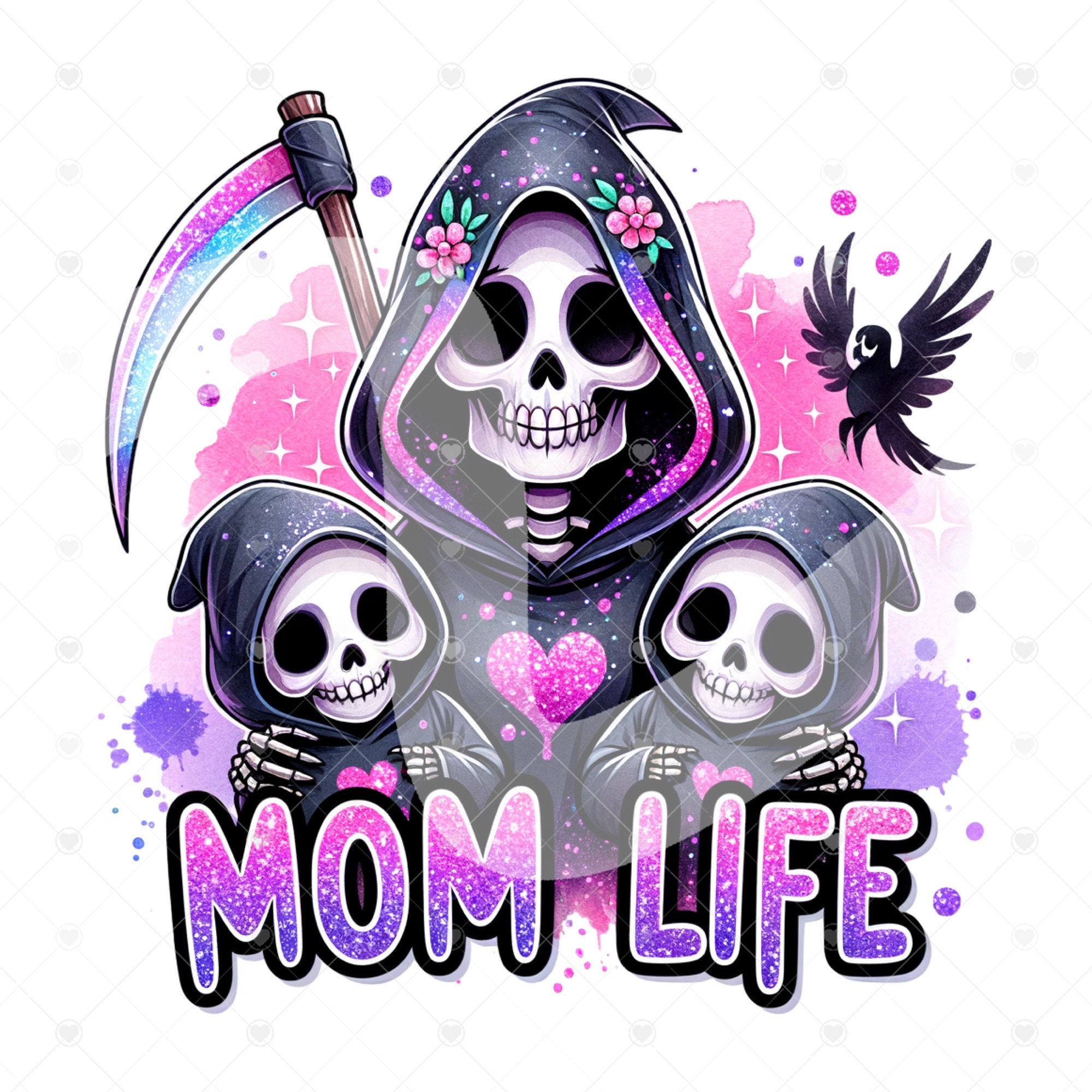 Mom Life PNG Funny Grim Reaper Clipart Mama Skeleton Png S - Inspire Uplift