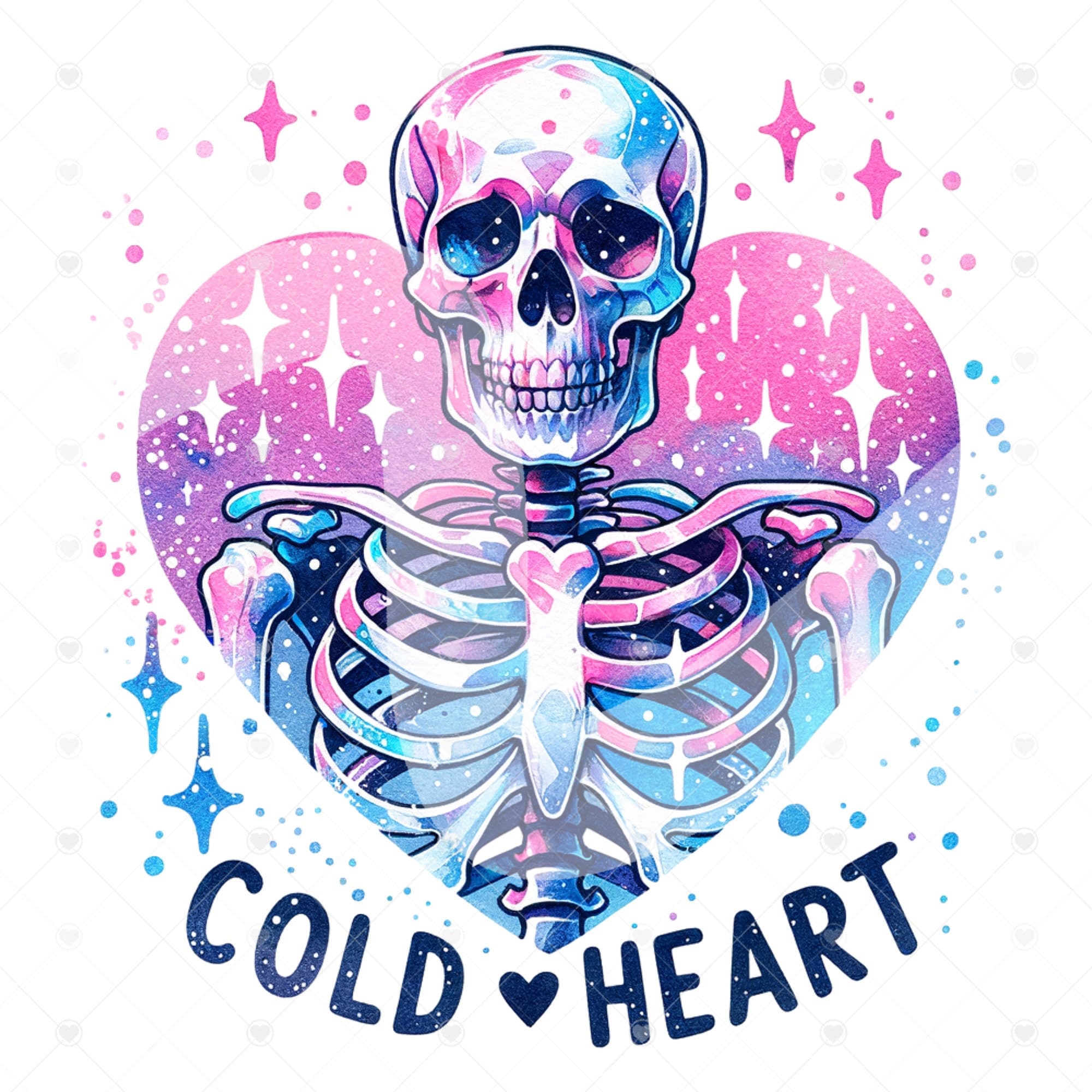 Snarky Skeleton Clipart Cold Heart Png Shirt Sublimation D | Inspire Uplift