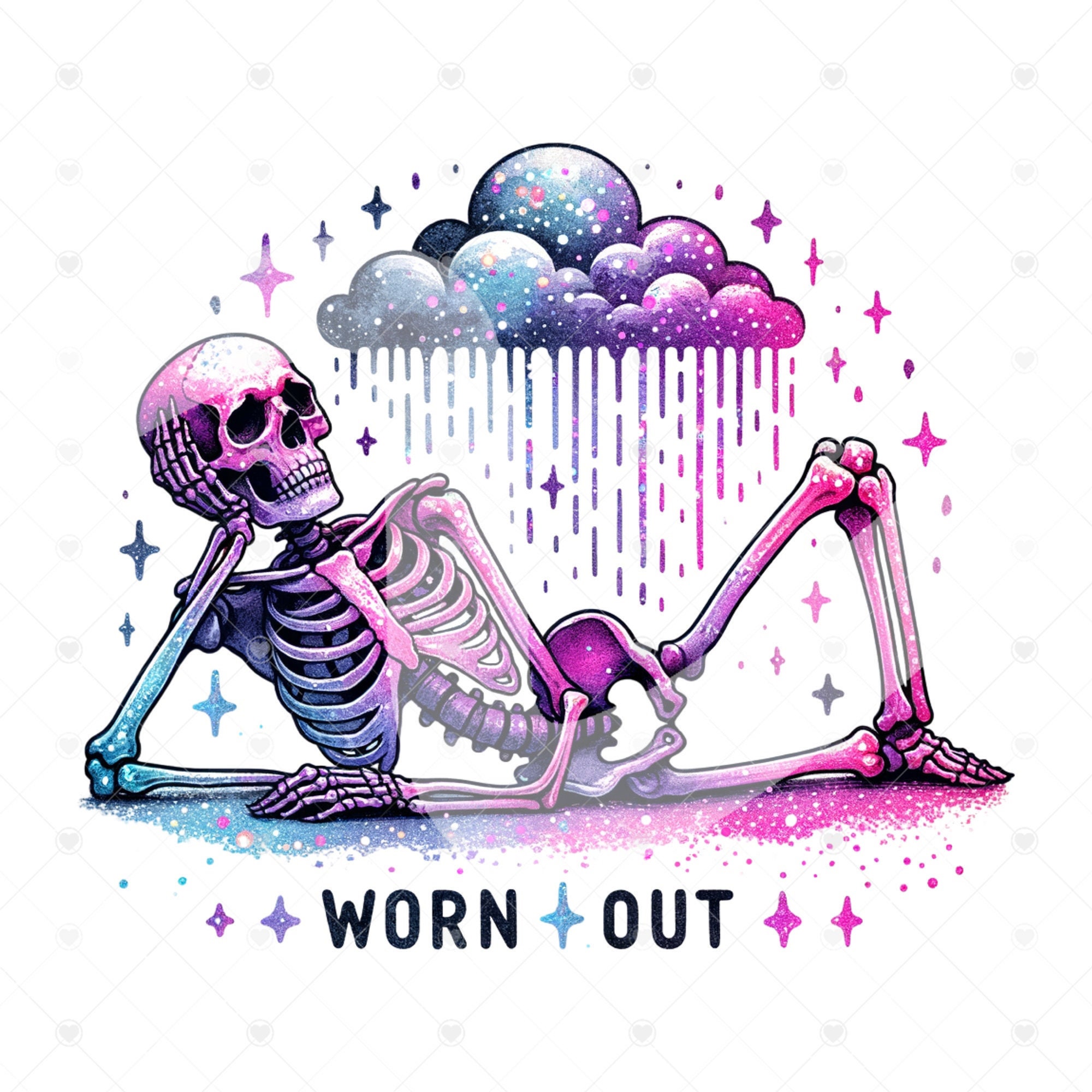 Snarky Skeleton Clipart Mentally Exhausted PNG Funny Skele | Inspire Uplift