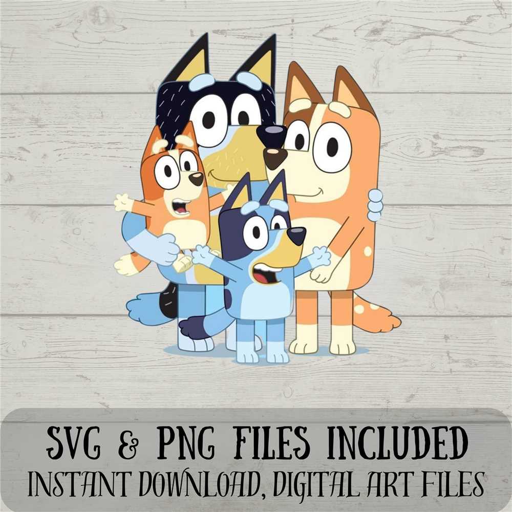 Bluey Family TV Show SVG Bluey SVG Family Based Art | Inspire Uplift