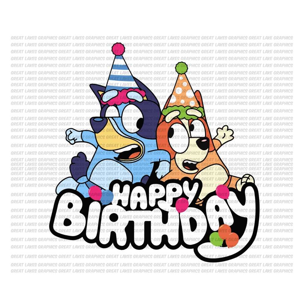 Bluey Happy Birthday Digital File for T Shirt Printing and C | Inspire ...
