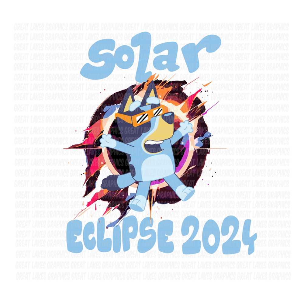 Bluey Solar Eclipse Logo Digital File for T Shirt Printing a - Inspire ...