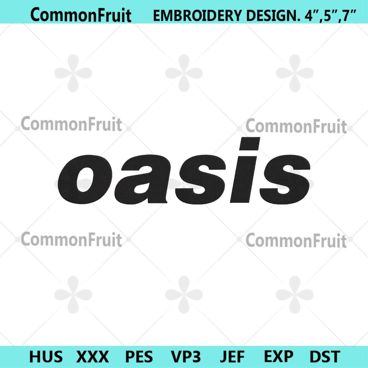 Oasis Logo Rock Band Embroidery Design Download File | Inspire Uplift