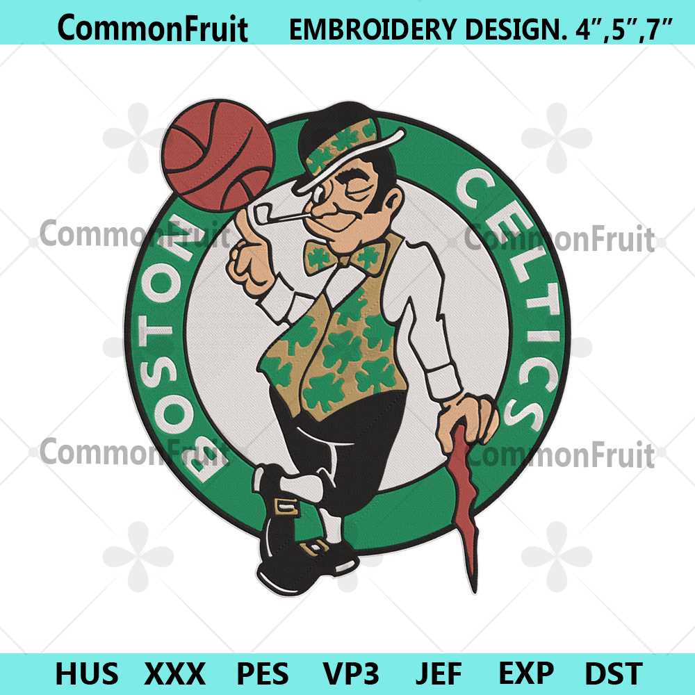 Boston Celtics Logo NBA Team Embroidery Design File | Inspire Uplift