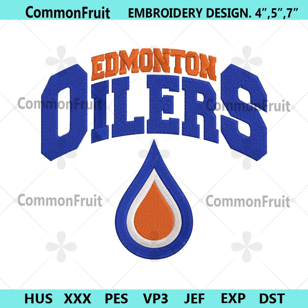 NHL Edmonton Oilers Design, Edmonton Oilers Logo Embroidery | Inspire ...