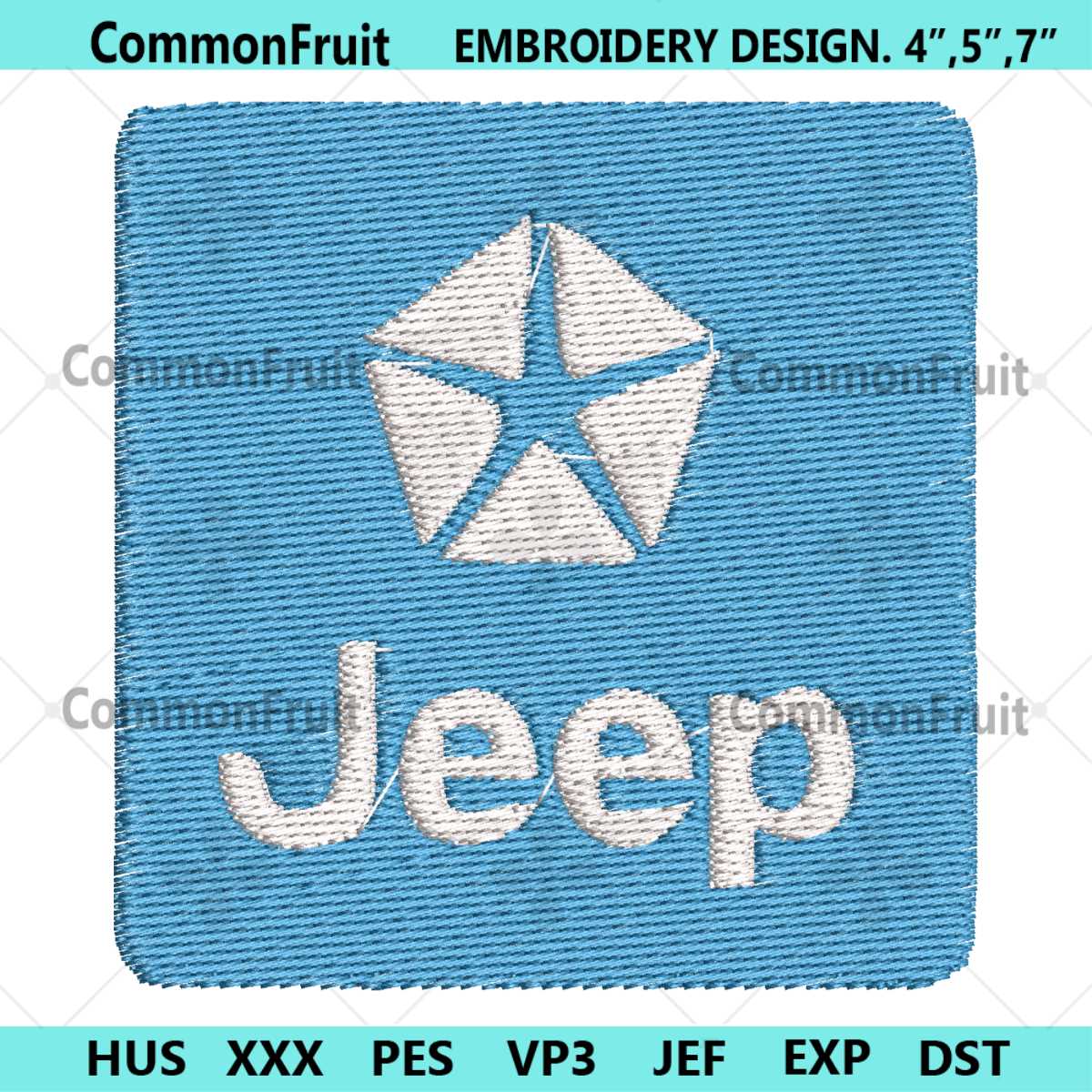 Jeep Logo Embroidery Design Sport Car Brand Embroidery | Inspire Uplift