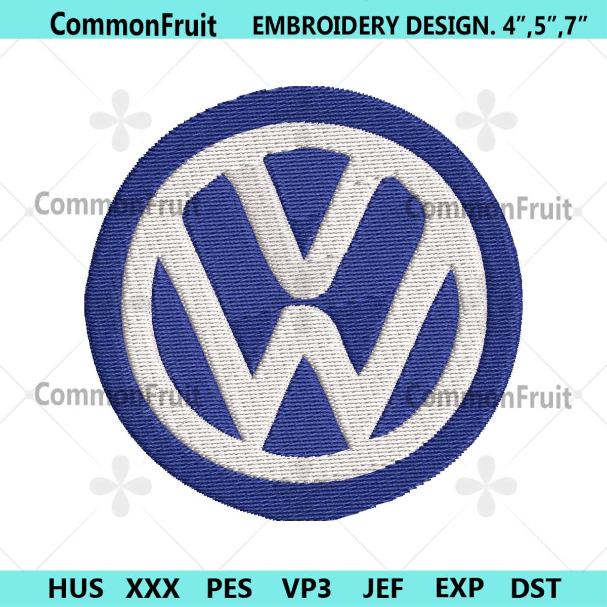 Volkswagen Logo Car Embroidery File VW Logo Embroidery Insta | Inspire ...