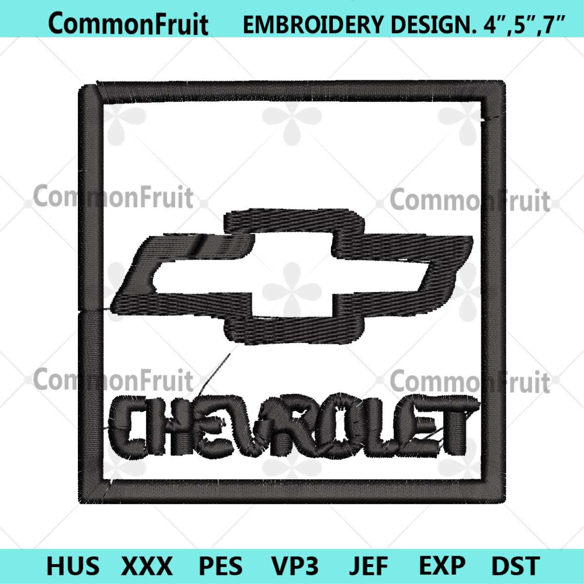 Logo Chevrolet Black Embroidery File Logo Car Embroidery Dig | Inspire ...