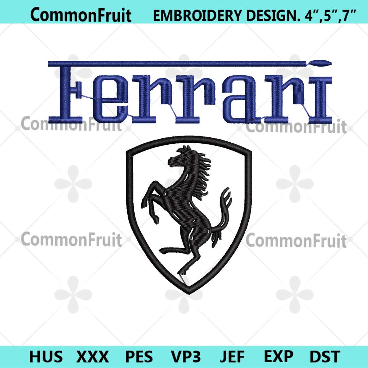 Ferrari Logo Embroidery Download Design Logo Car Embroidery | Inspire ...