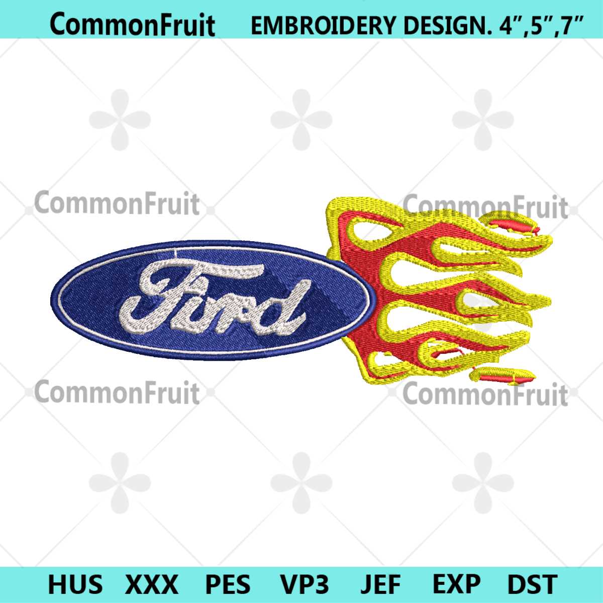 Logo Ford Fire Embroidery Instant Download Logo Car Machine | Inspire ...