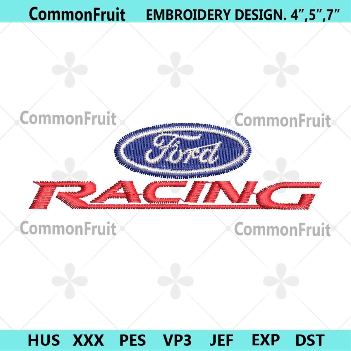 Ford Racing Logo Car Embroidery Download Logo Car Embroidery | Inspire ...
