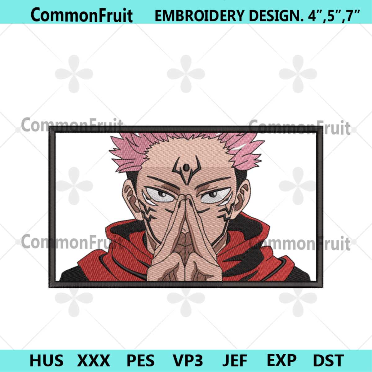 Sukuna Box Anime Jujutsu Kaisen Embroidery Design Instant Do | Inspire ...