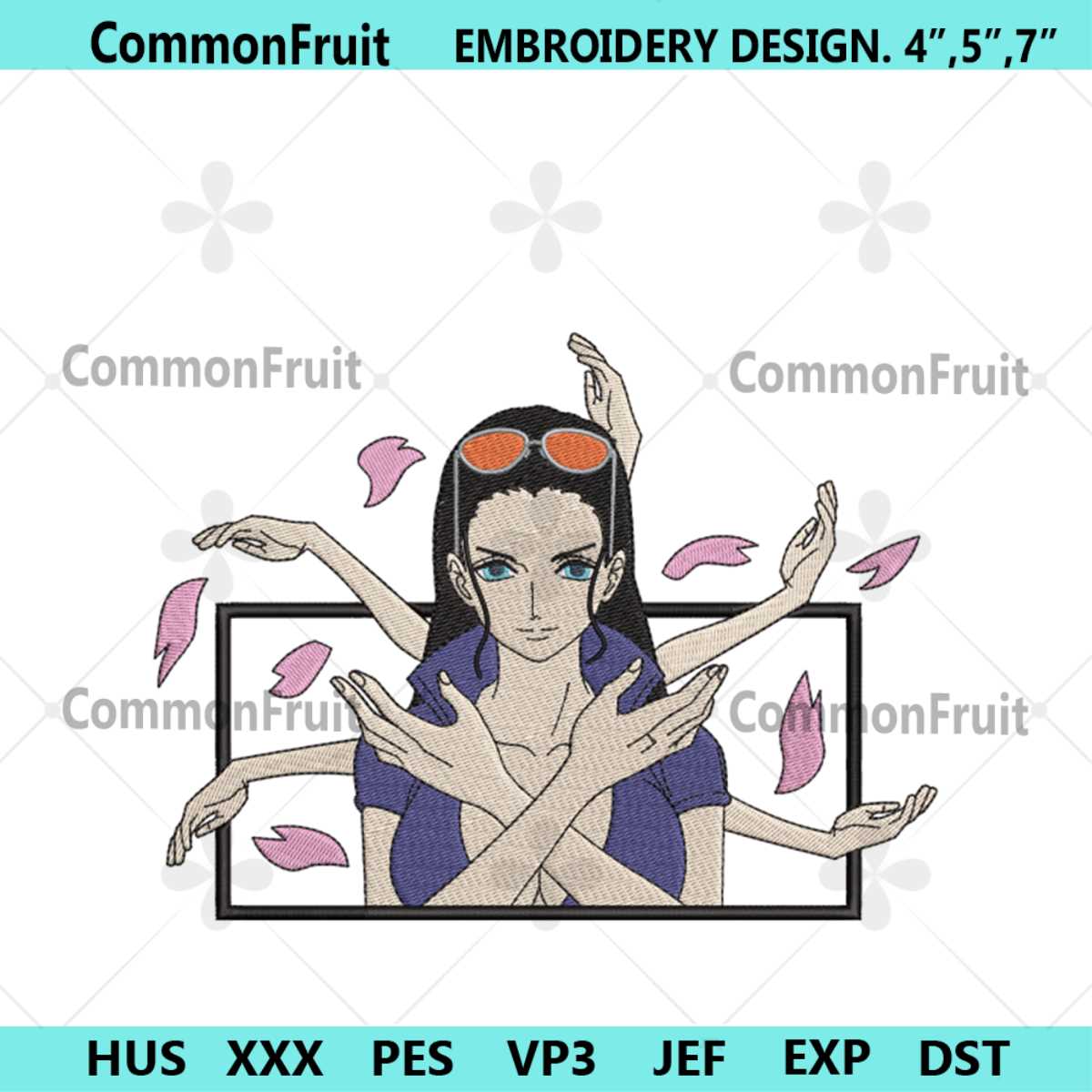 Nico Robin Skill Anime One Piece Embroidery Design Download | Inspire ...