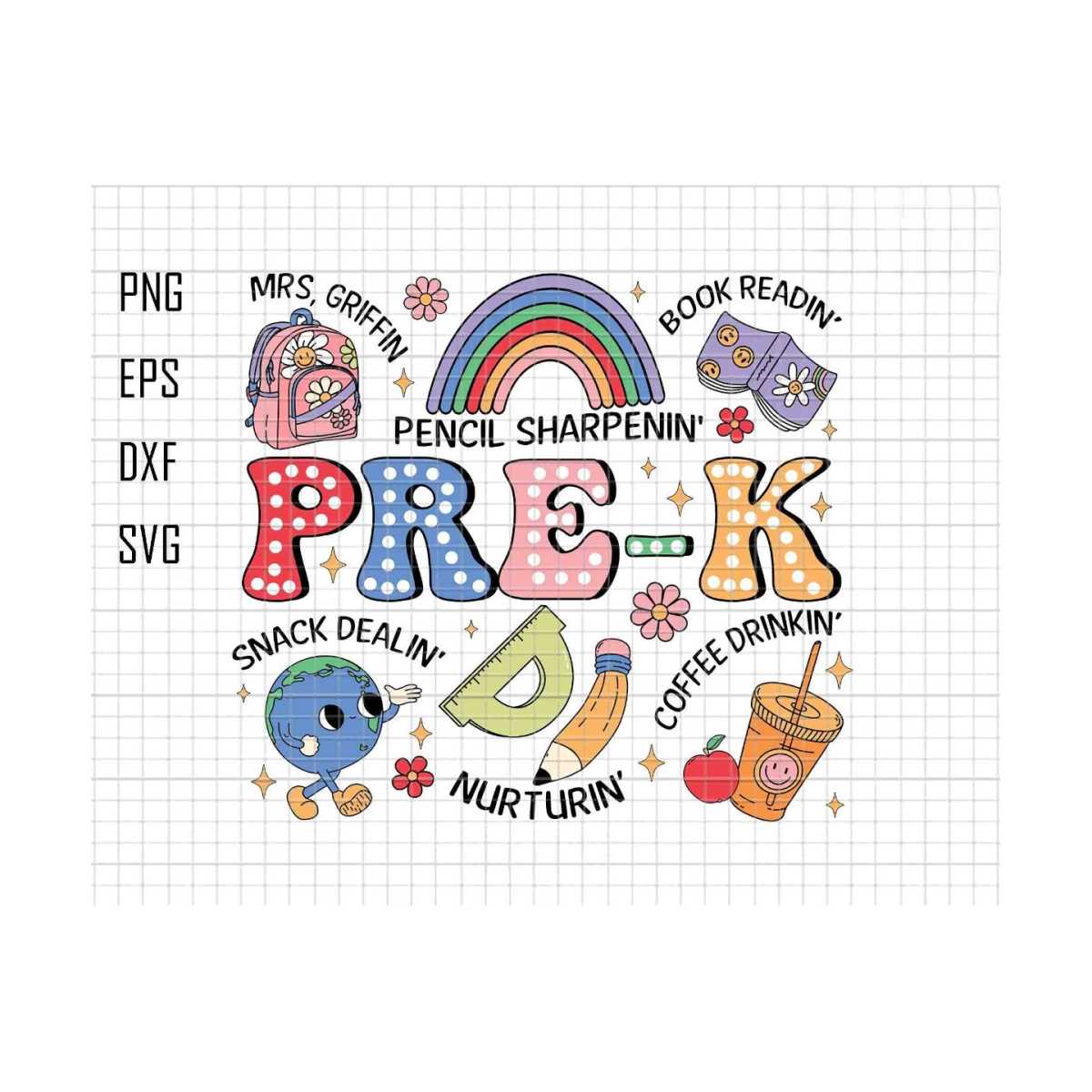 Pre K Svg, Pre K Teacher Svg, Pre K Students Svg, Retro Teac | Inspire ...