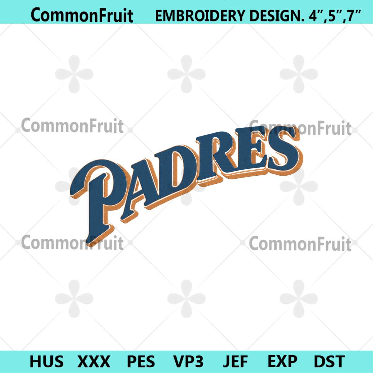 Padres Wordmark Logo Machine Embroidery, Padres Baseball Log | Inspire ...