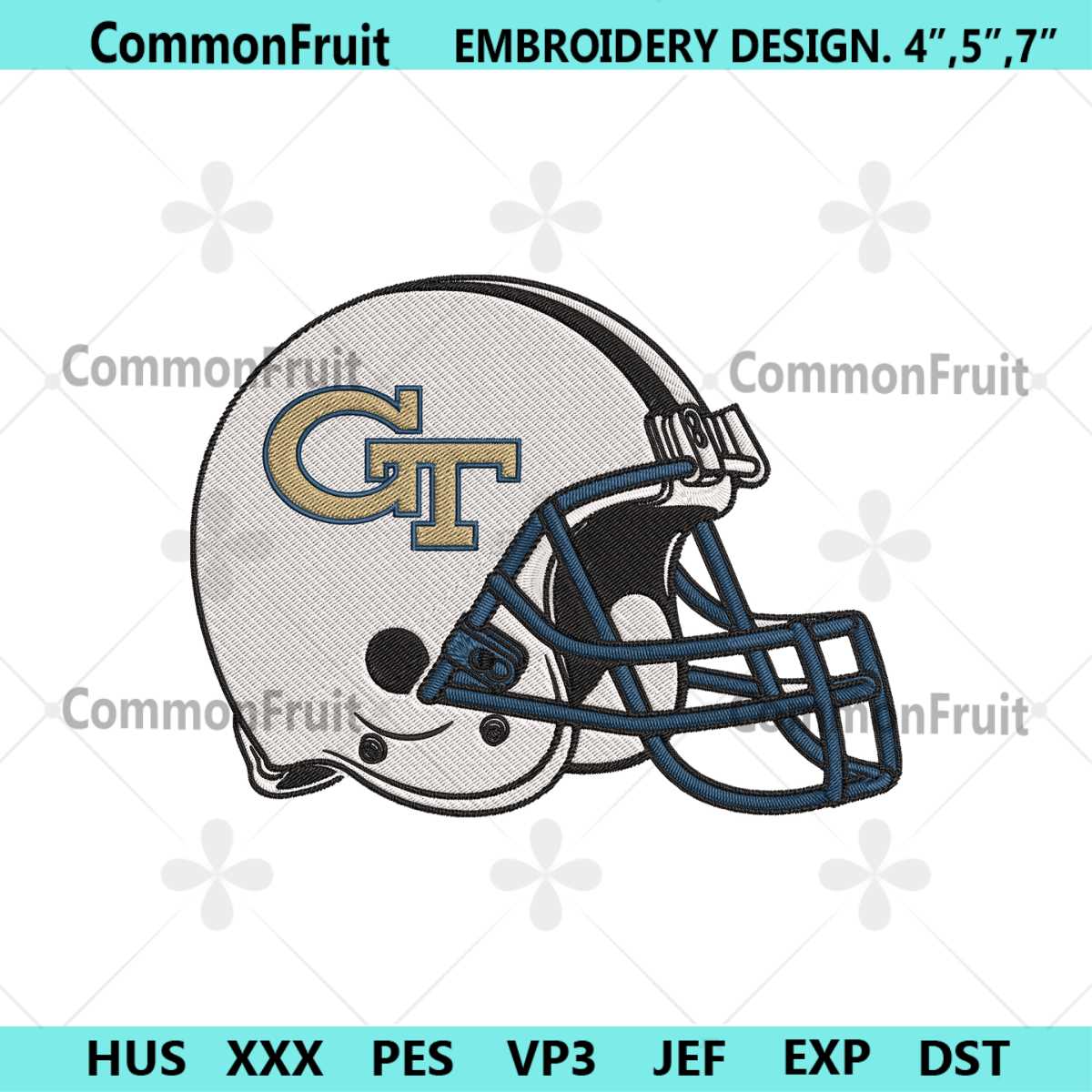 Georgia Tech Yellow Jackets Helmet Embroidery Design Downloa | Inspire ...