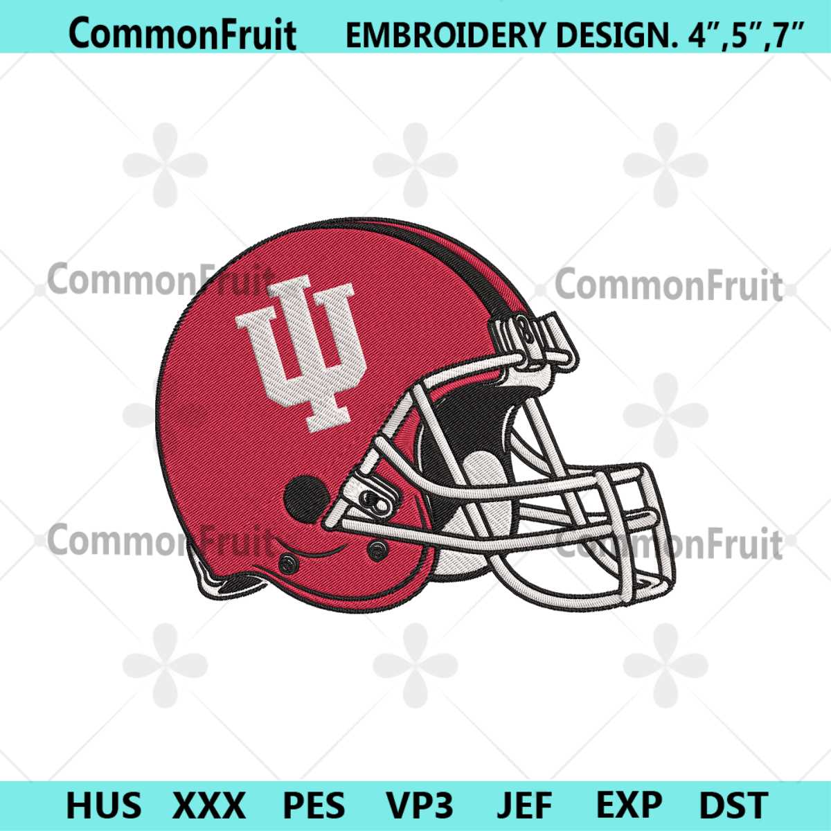 Indiana Hoosiers Helmet Embroidery Design Download File | Inspire Uplift