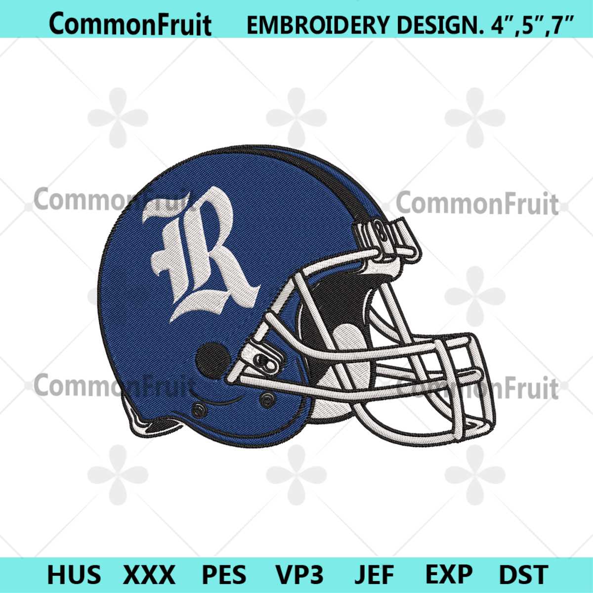 Rice Owls Helmet Embroidery Digitizing Instant Download | Inspire Uplift