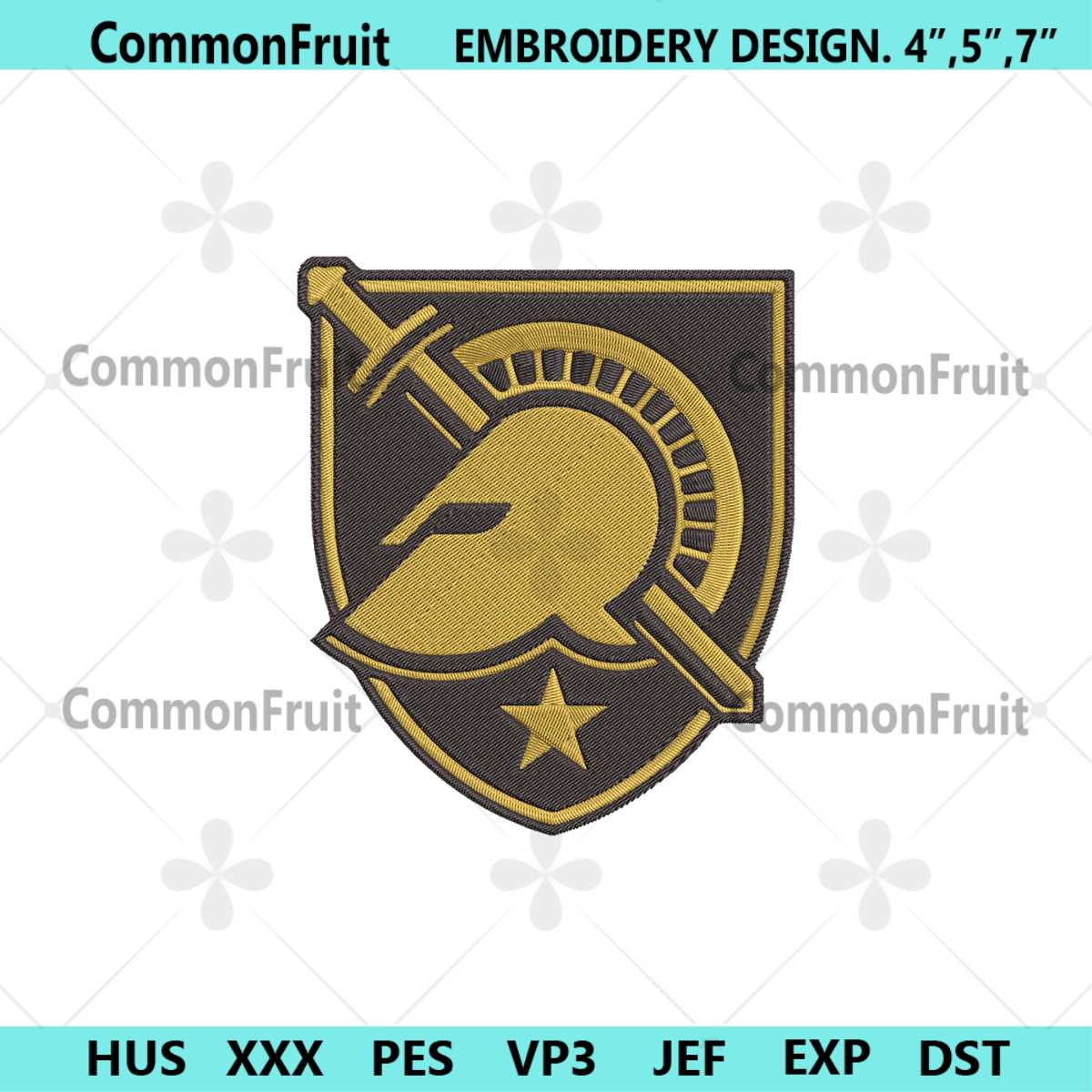 Army Black Knights Logo Embroidery Design, Army Black Knight | Inspire ...