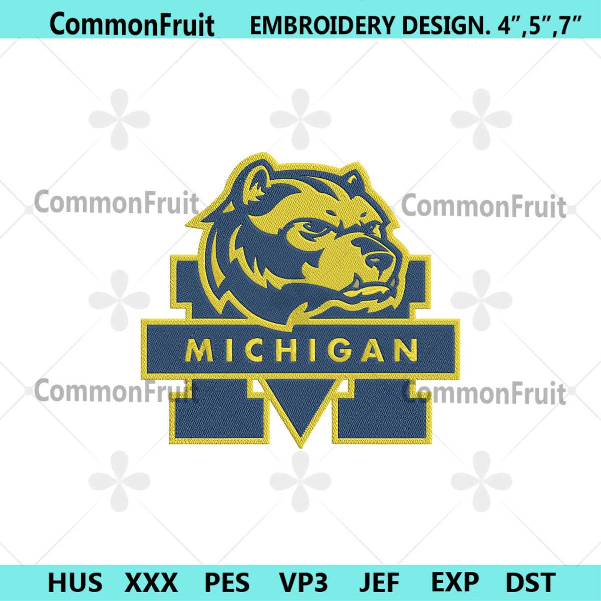 Michigan Wolverines Logo Embroidery Design, Michigan Wolveri | Inspire ...