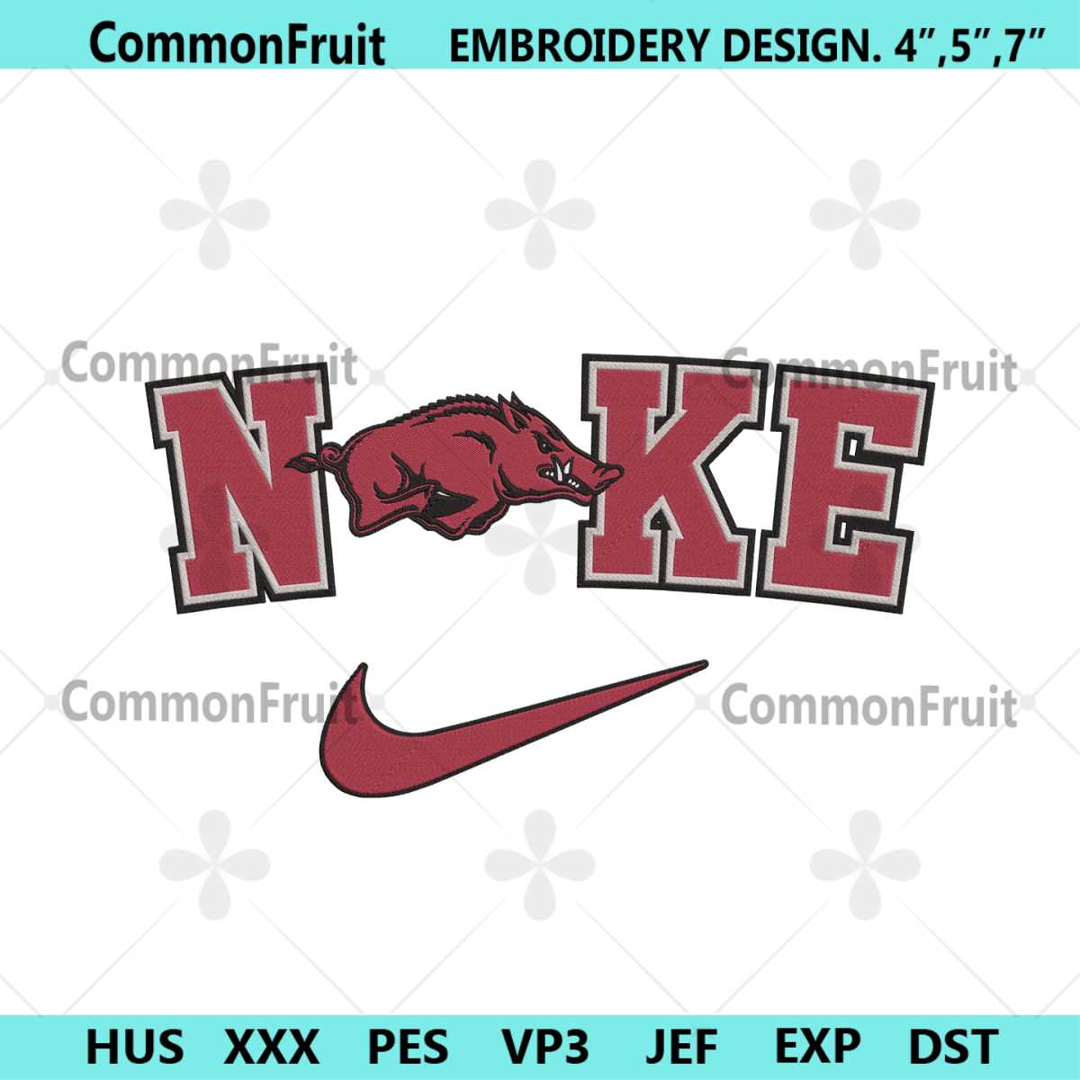 Arkansas Razorbacks Nike Logo Embroidery Design Download Fil | Inspire ...