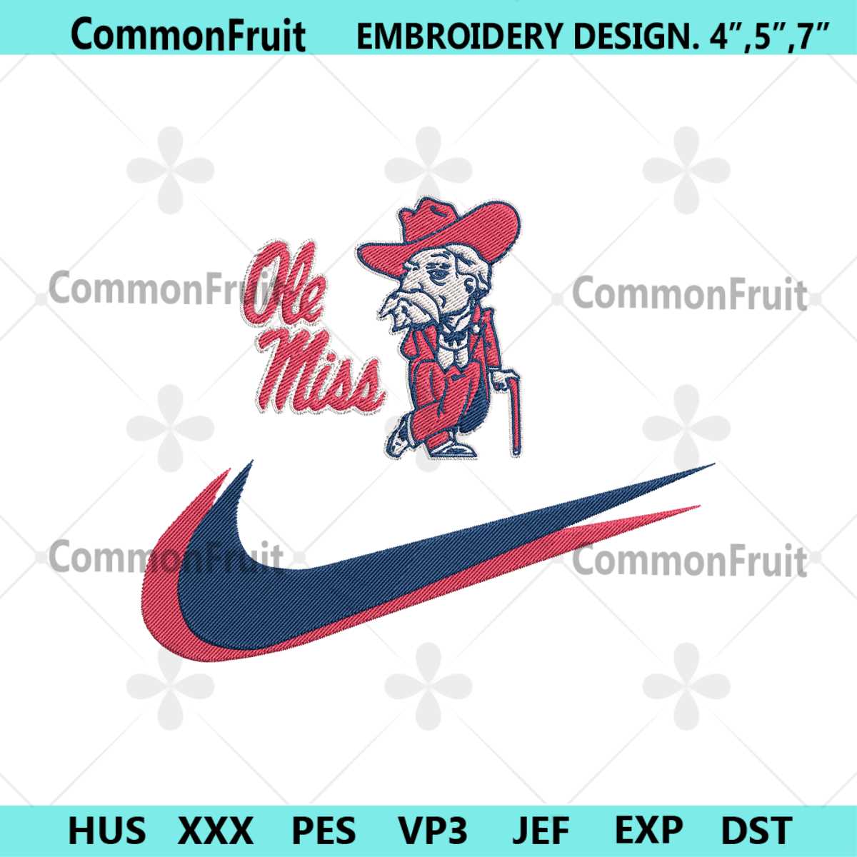Ole Miss Rebels Double Swoosh Nike Logo Embroidery Design Fi | Inspire ...