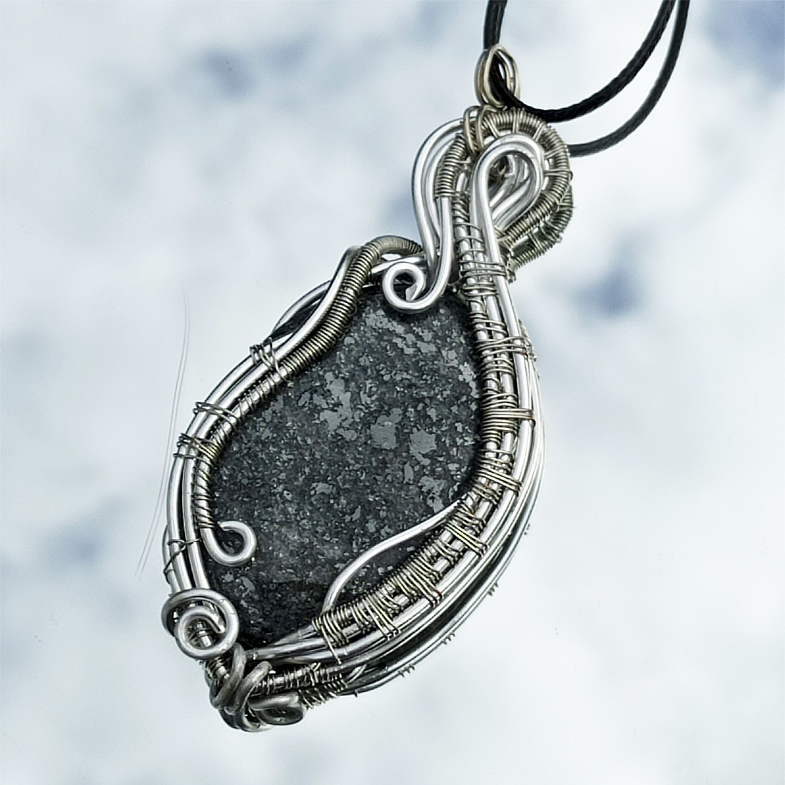 Large Fancy Wire Pendant with Hematite, Wiccan jewelry, Gift | Inspire ...