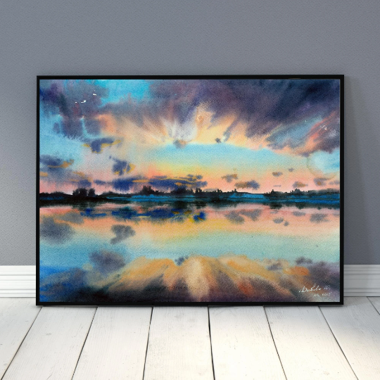 Sunrise Landscape Scenery Wall Art Printable instant Downloa - Inspire ...