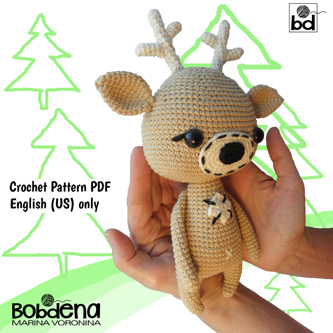 Fawn Crochet Pattern, Amigurumi fawn pattern PDF, amigurumi - Inspire ...