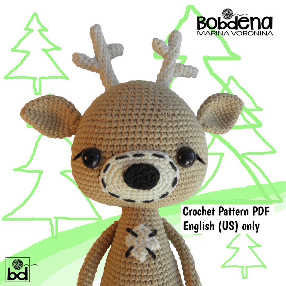 Fawn Crochet Pattern, Amigurumi fawn pattern PDF, amigurumi | Inspire ...