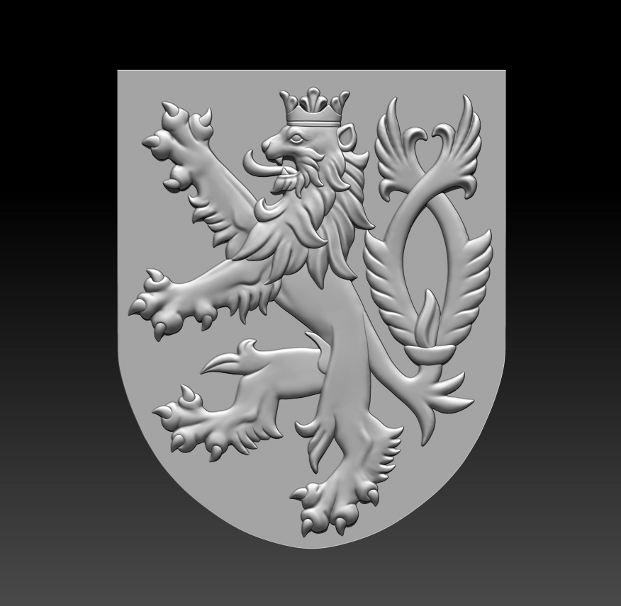 3d Model Stl Cnc Router File Czech Lion Inspire Uplift