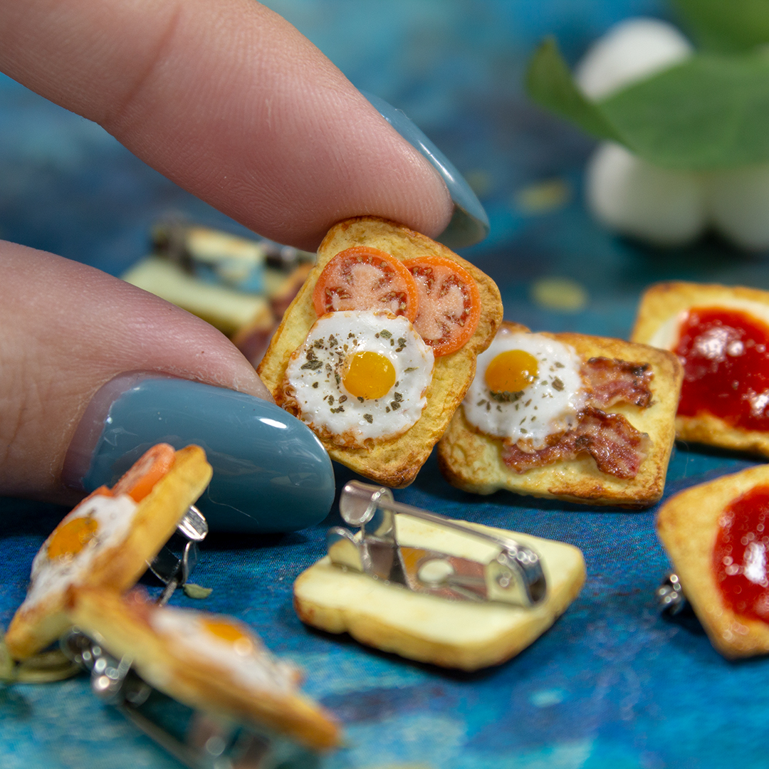 Miniature toast pin | Miniature pottery | Food pin | Cute pi - Inspire ...